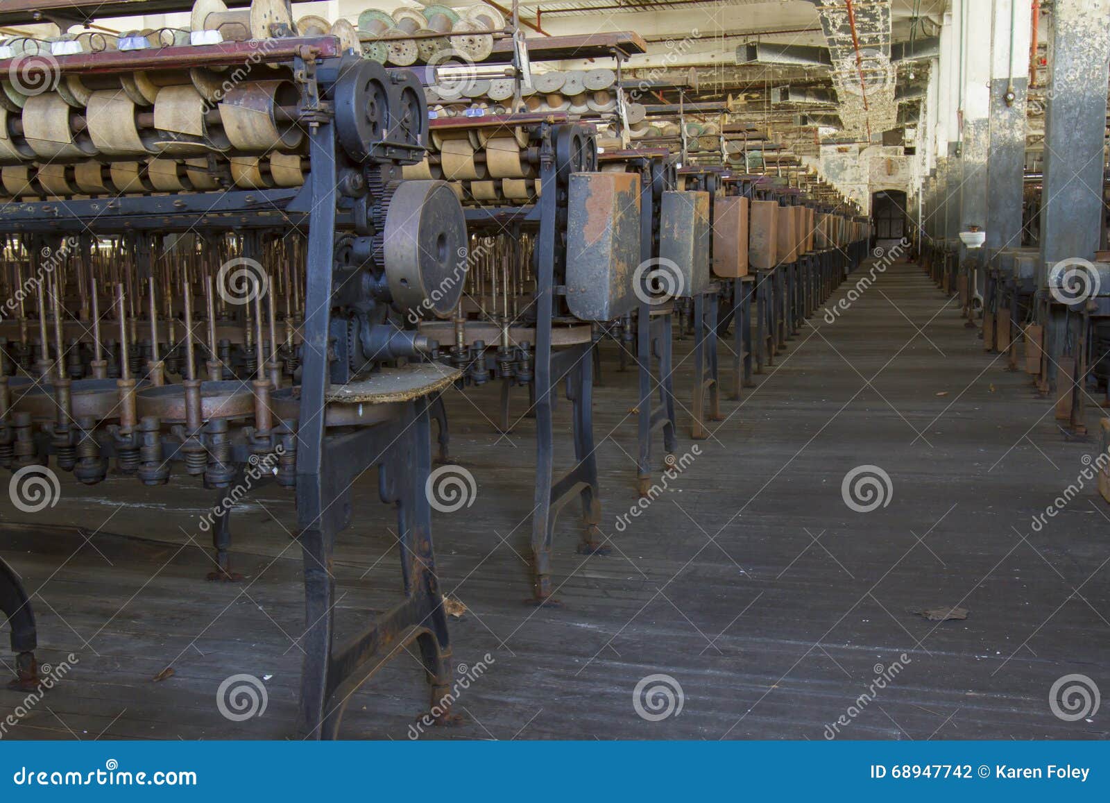 Factory floor of silk mill stock photo. Image of urban - 68947742