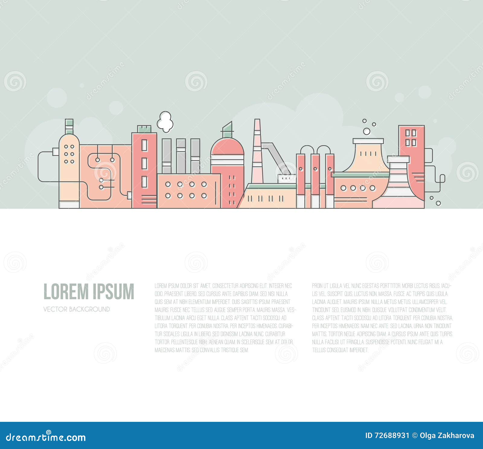 Factory Flyer stock vector. Illustration of design, corporate - 72688931