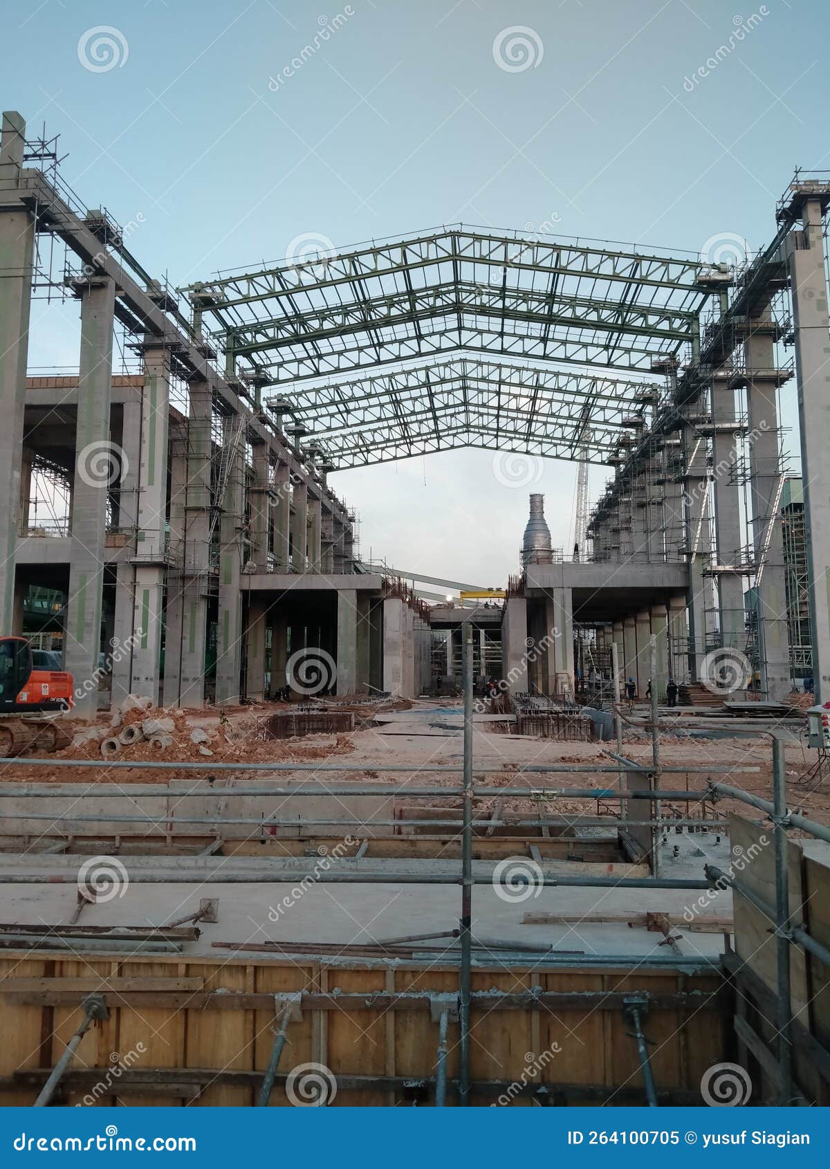 Factory foundation design stock image. Image of pillars - 264100705