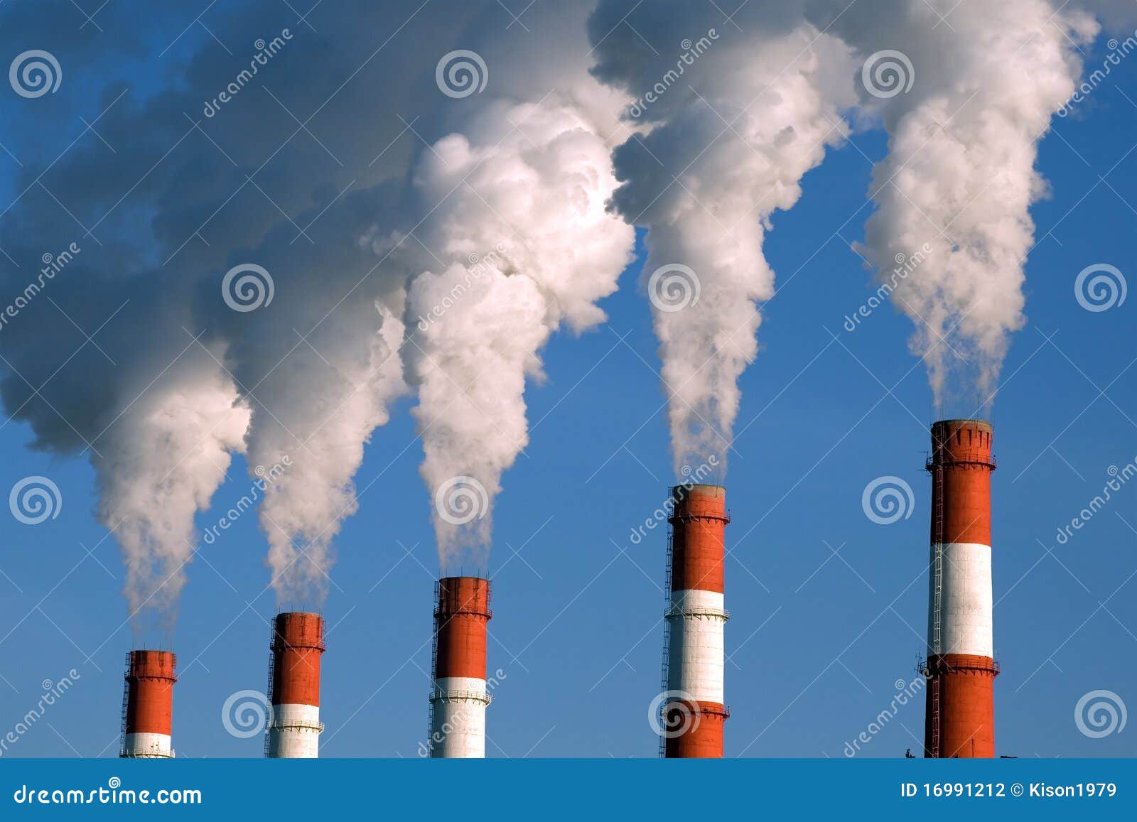 Factory fumes stock photo. Image of heat, light, power - 16991212