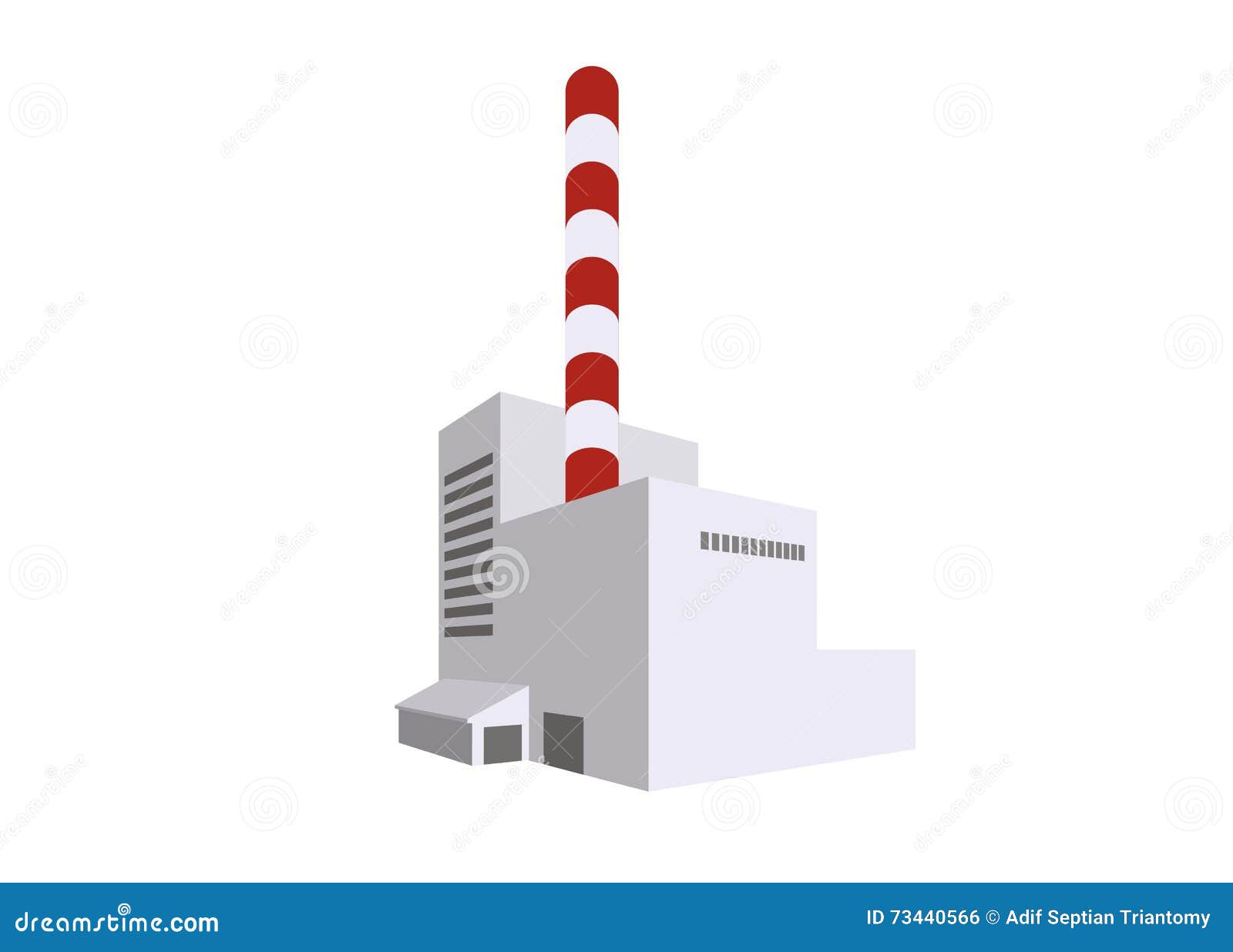 Factory with a furnace stock vector. Illustration of exterior - 73440566