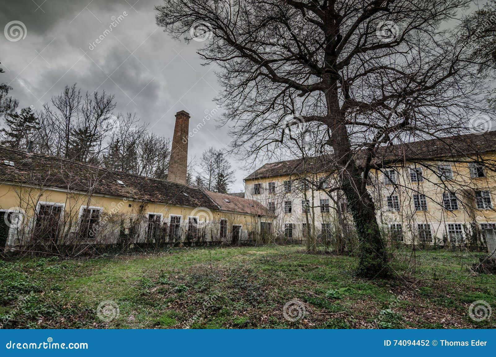 Factory grounds courtyard stock photo. Image of equipment - 74094452