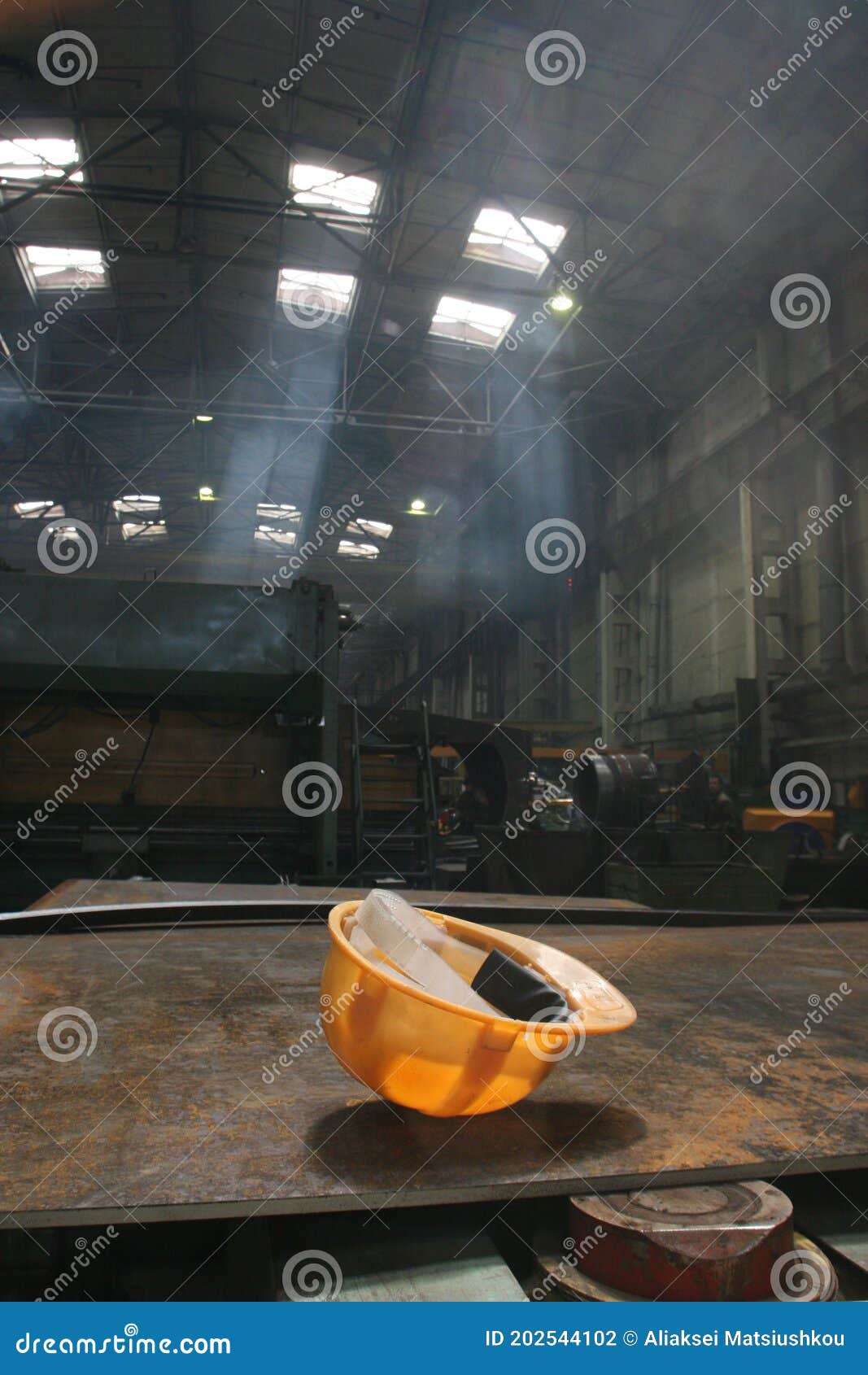 Factory and Hard Hat Workers Stock Photo - Image of helmet, industry ...