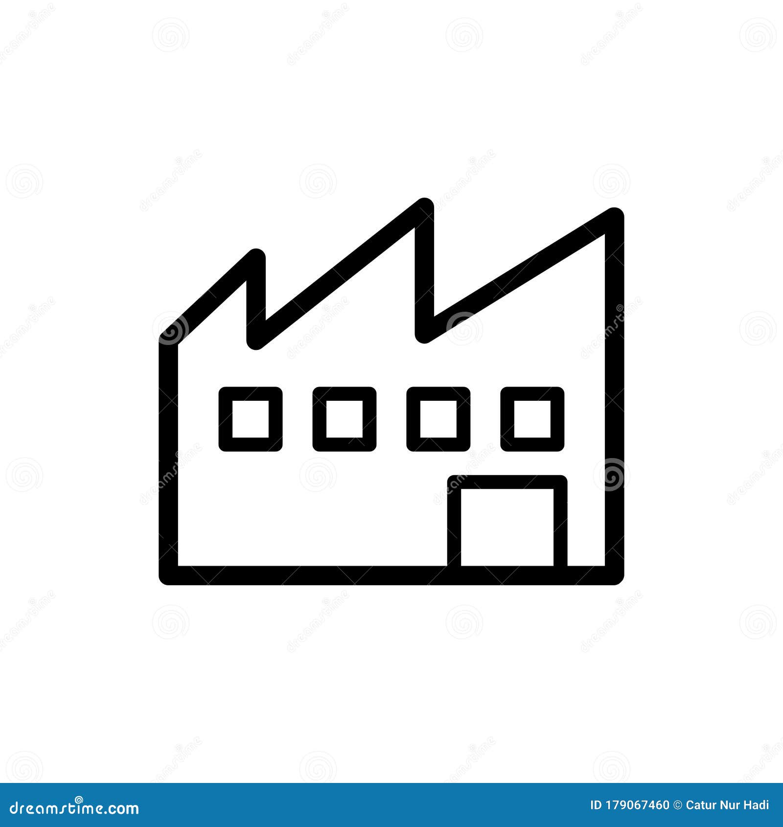 Factory Icon Flat Vector Template Design Trendy Stock Vector ...