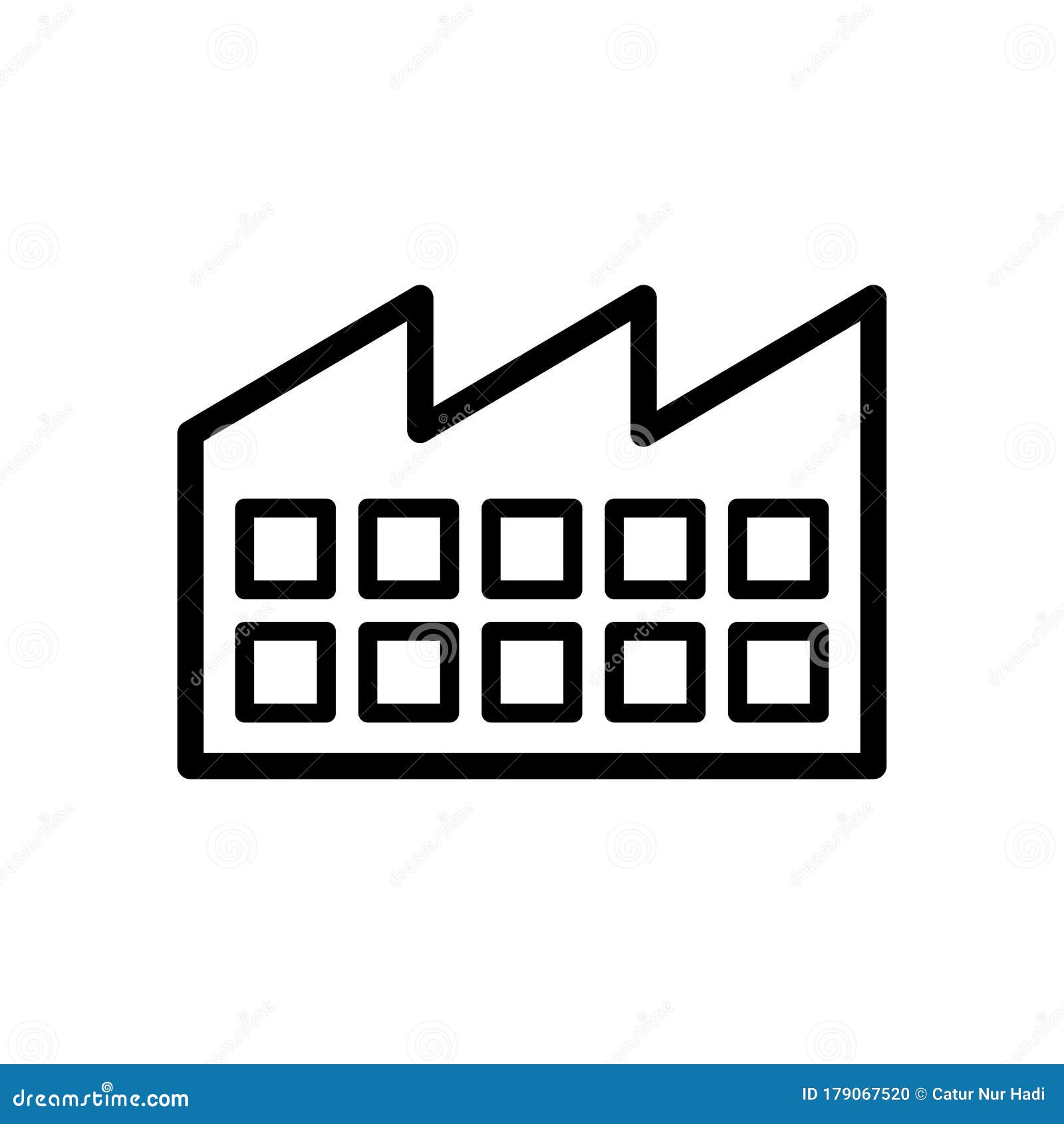 Factory Icon Flat Vector Template Design Trendy Stock Vector ...