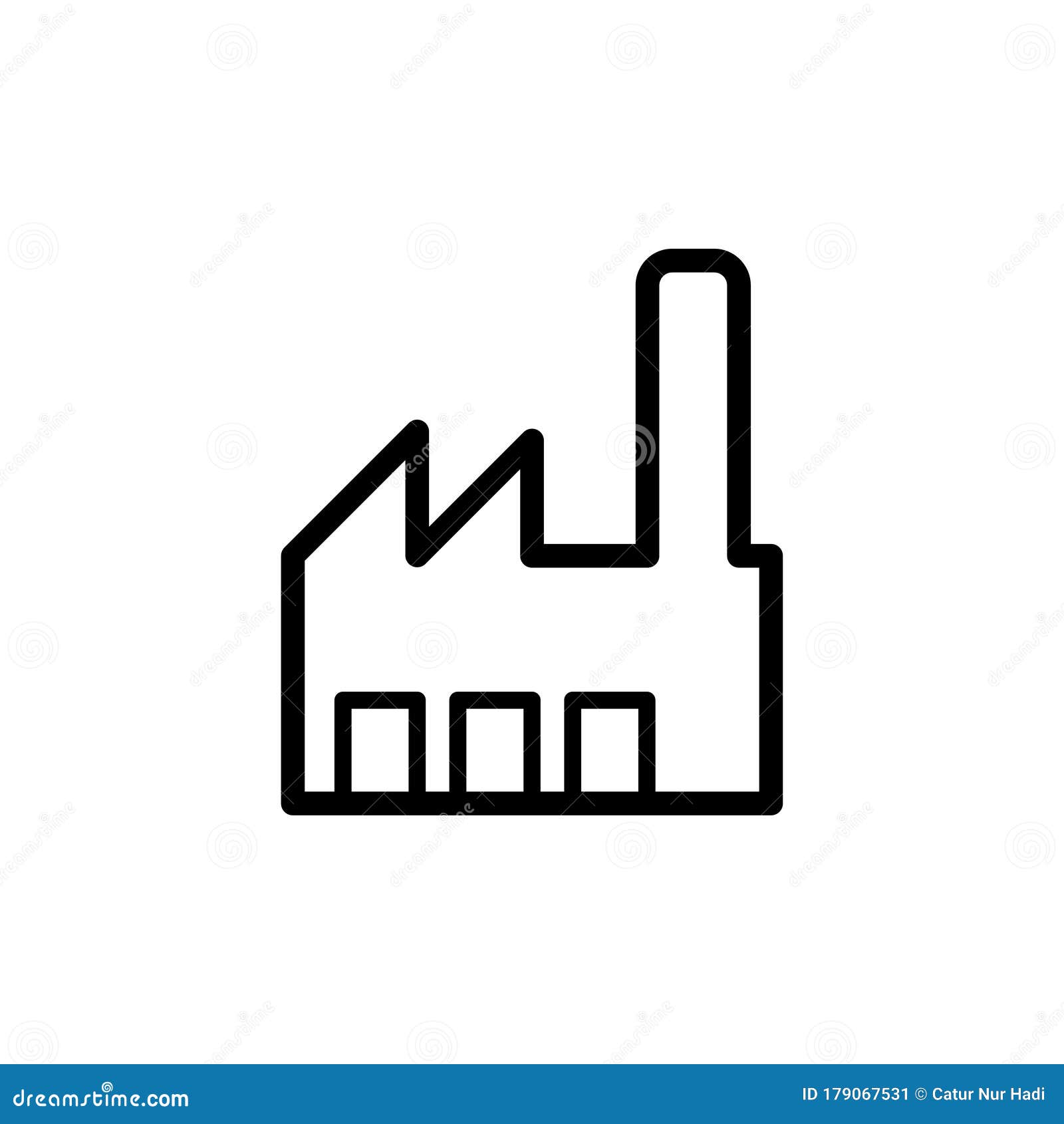 Factory Icon Flat Vector Template Design Trendy Stock Vector ...