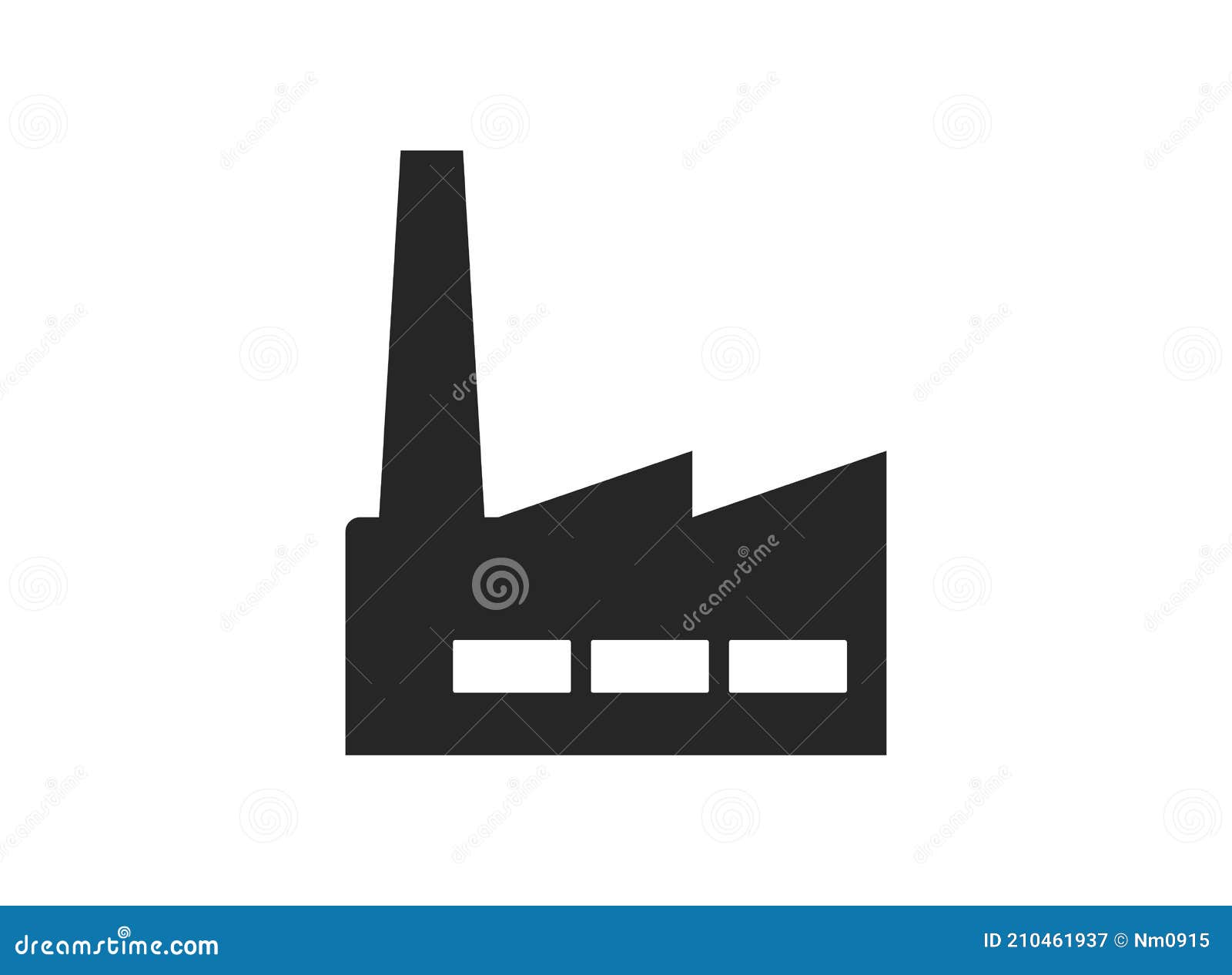 Factory Icon. Industry and Manufacturing Symbol Stock Vector ...