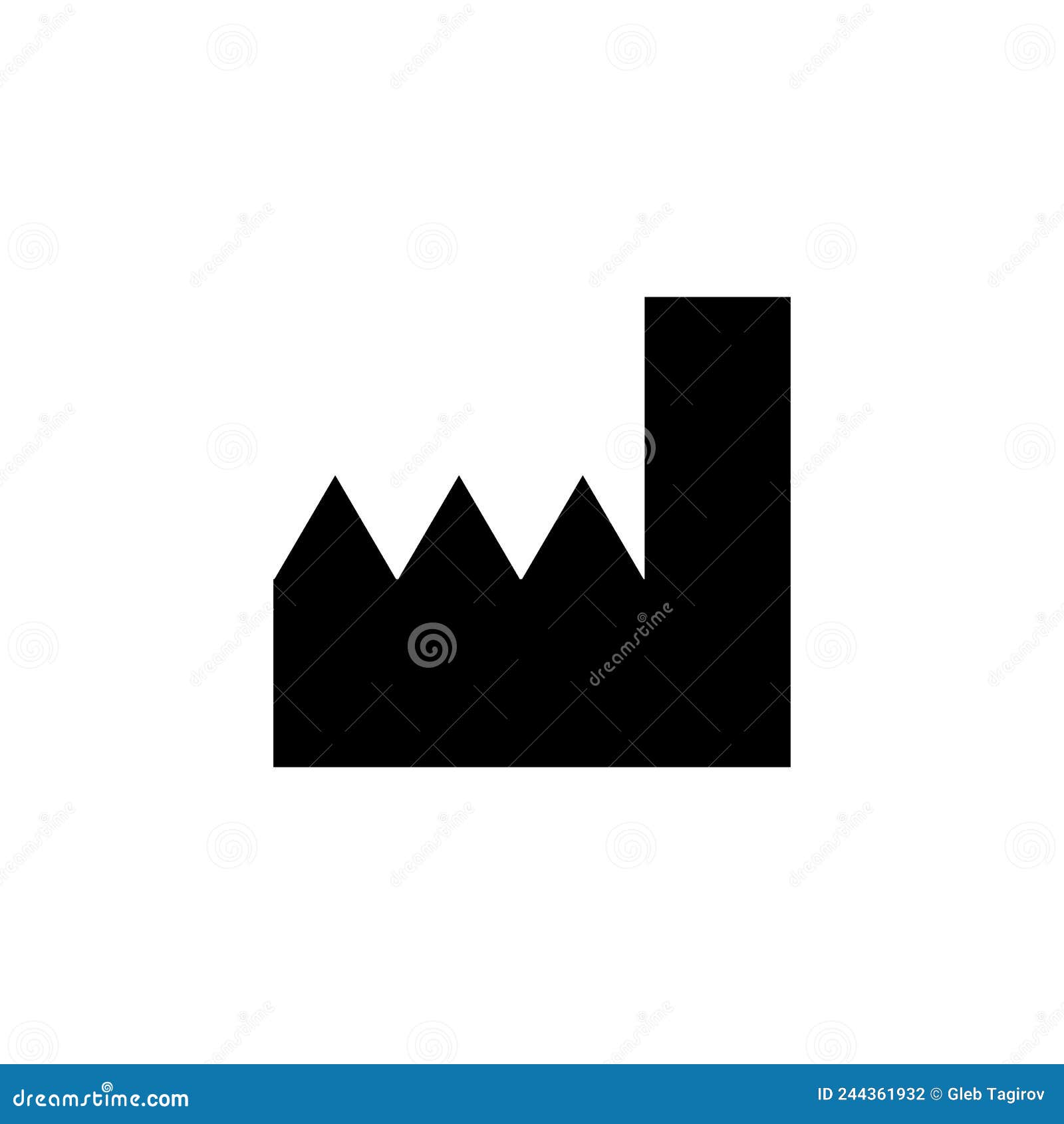 Factory Icon. Industry and Manufacturing Symbol Stock Vector ...