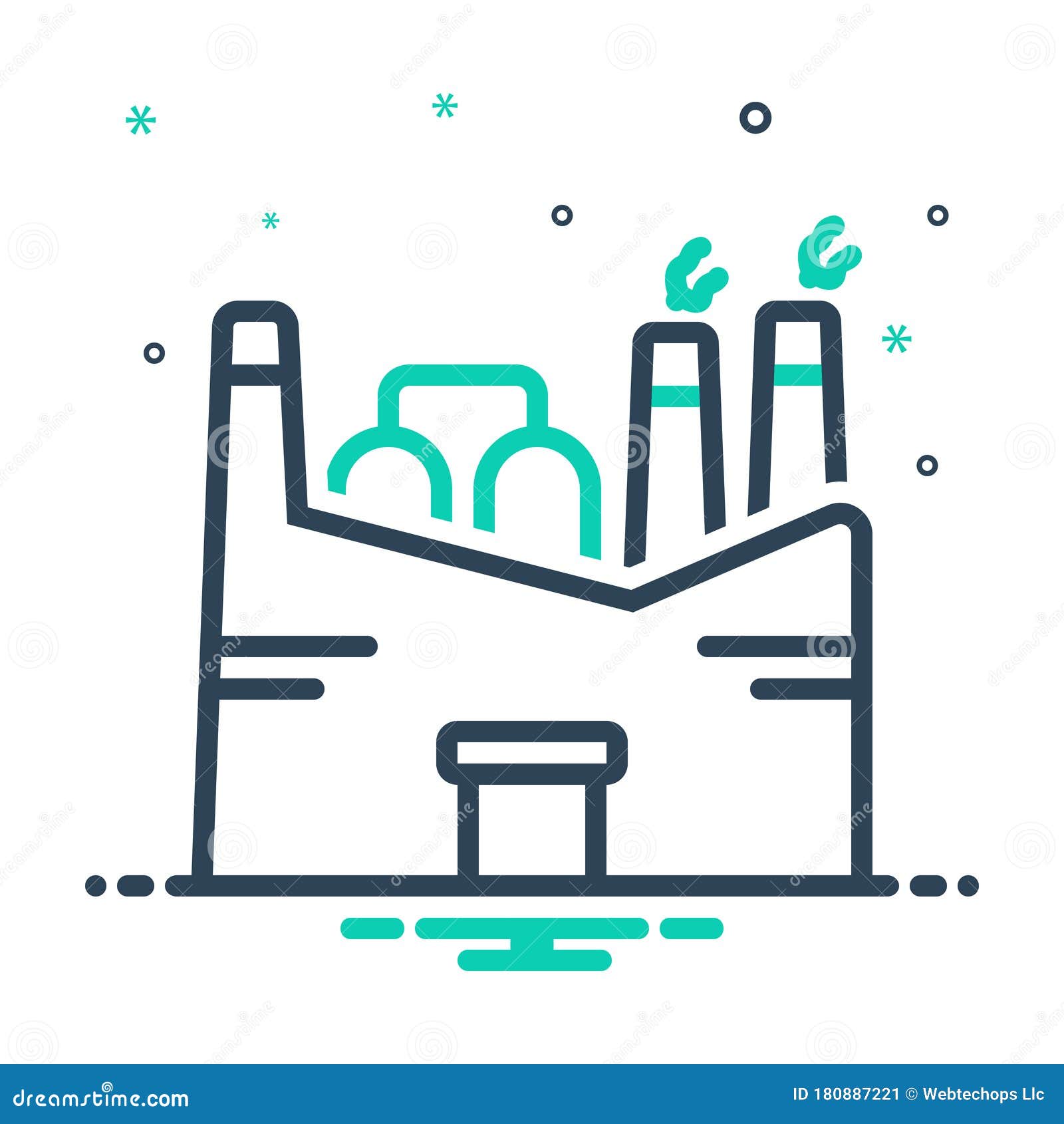 Mix Icon for Factory, Plant and Manufacturing Stock Vector ...