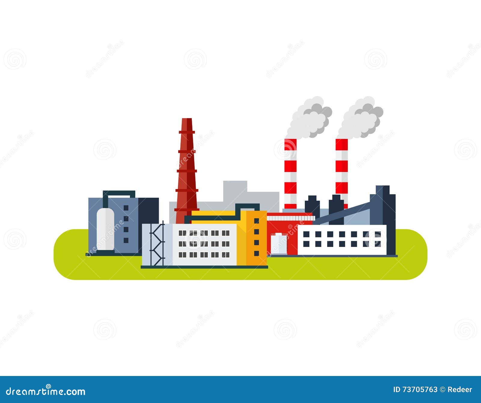 Factory Icon, Pollution Concept. Vector Flat Illustration. Stock ... Factory Icon, Pollution Concept. Vector Flat Illustration. Stock ...
