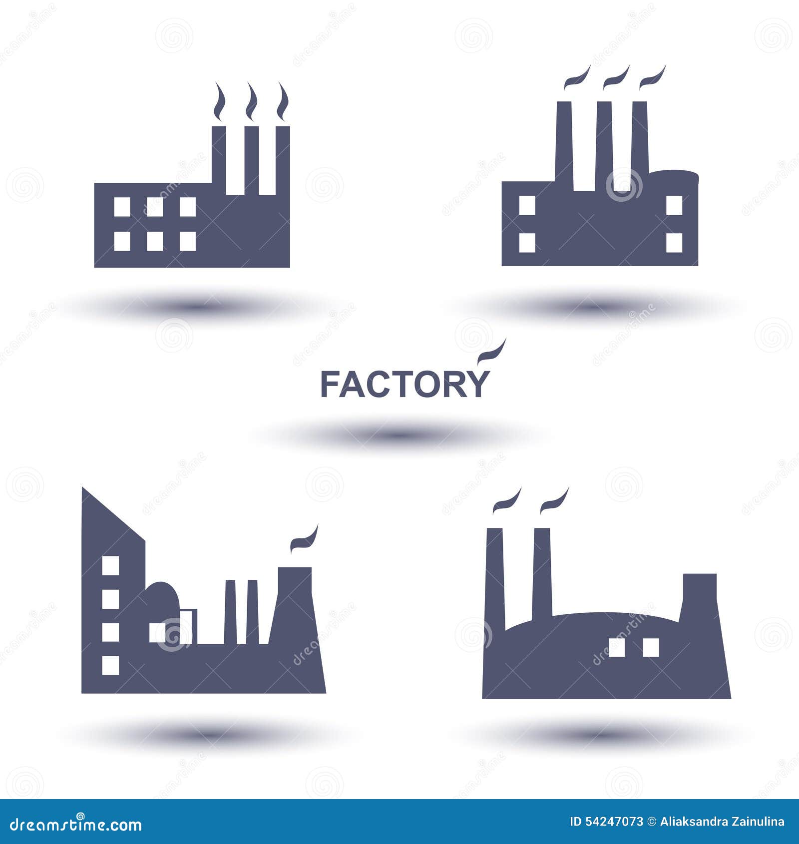 Factory icon set stock vector. Illustration of background - 54247073
