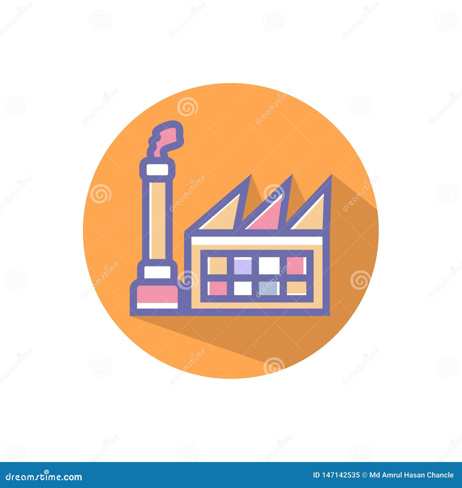Factory Icon. Simple Clean Factory Sign Symbol -vector Stock ...