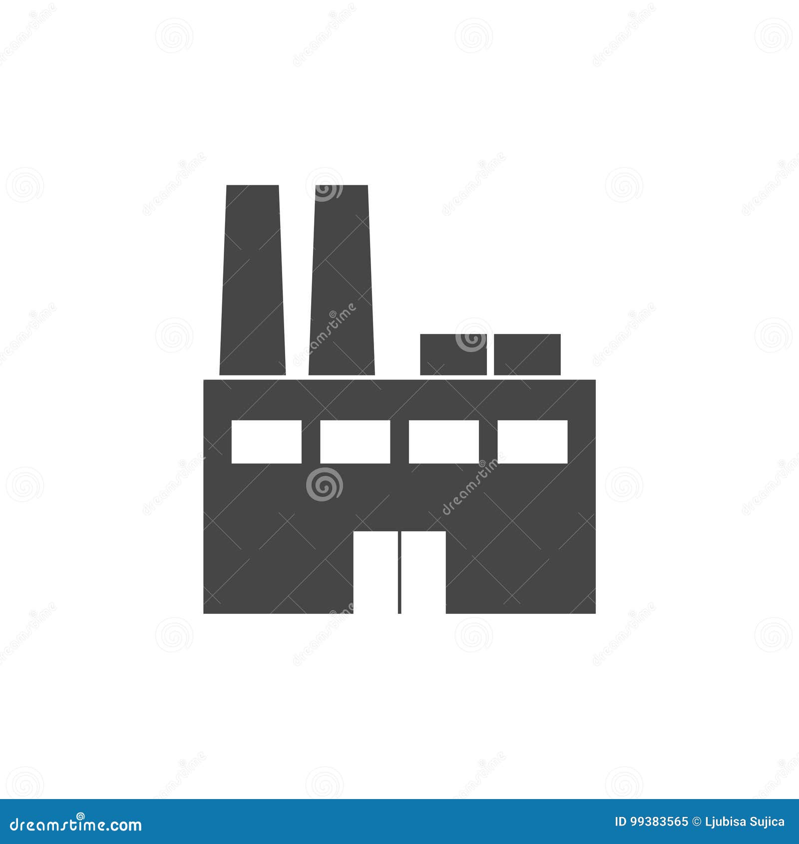 Factory icon stock vector. Illustration of leaf, petrochemical - 99383565