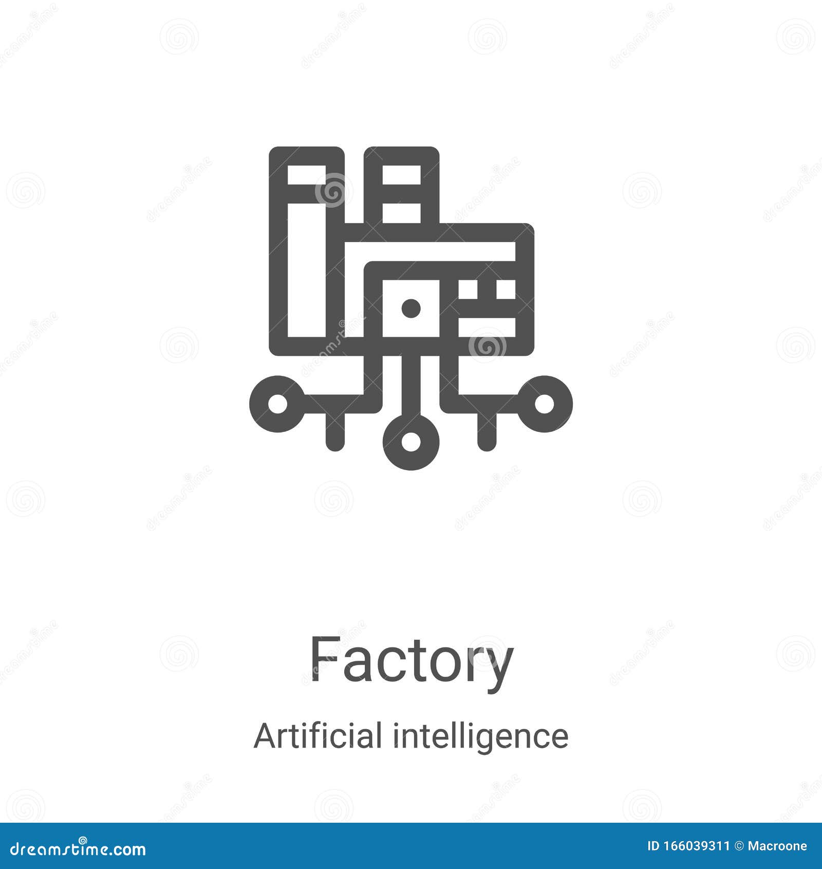 Factory Icon Vector from Artificial Intelligence Collection. Thin Line ...