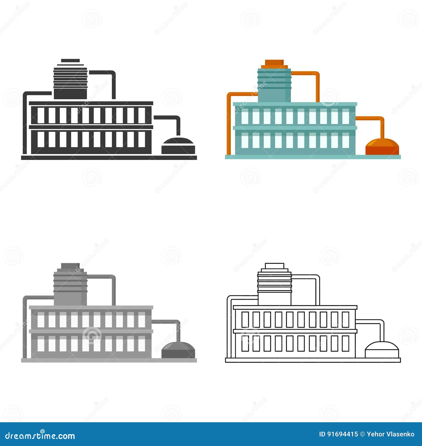 Factory Icon of Vector Illustration for Web and Mobile Stock Vector ...