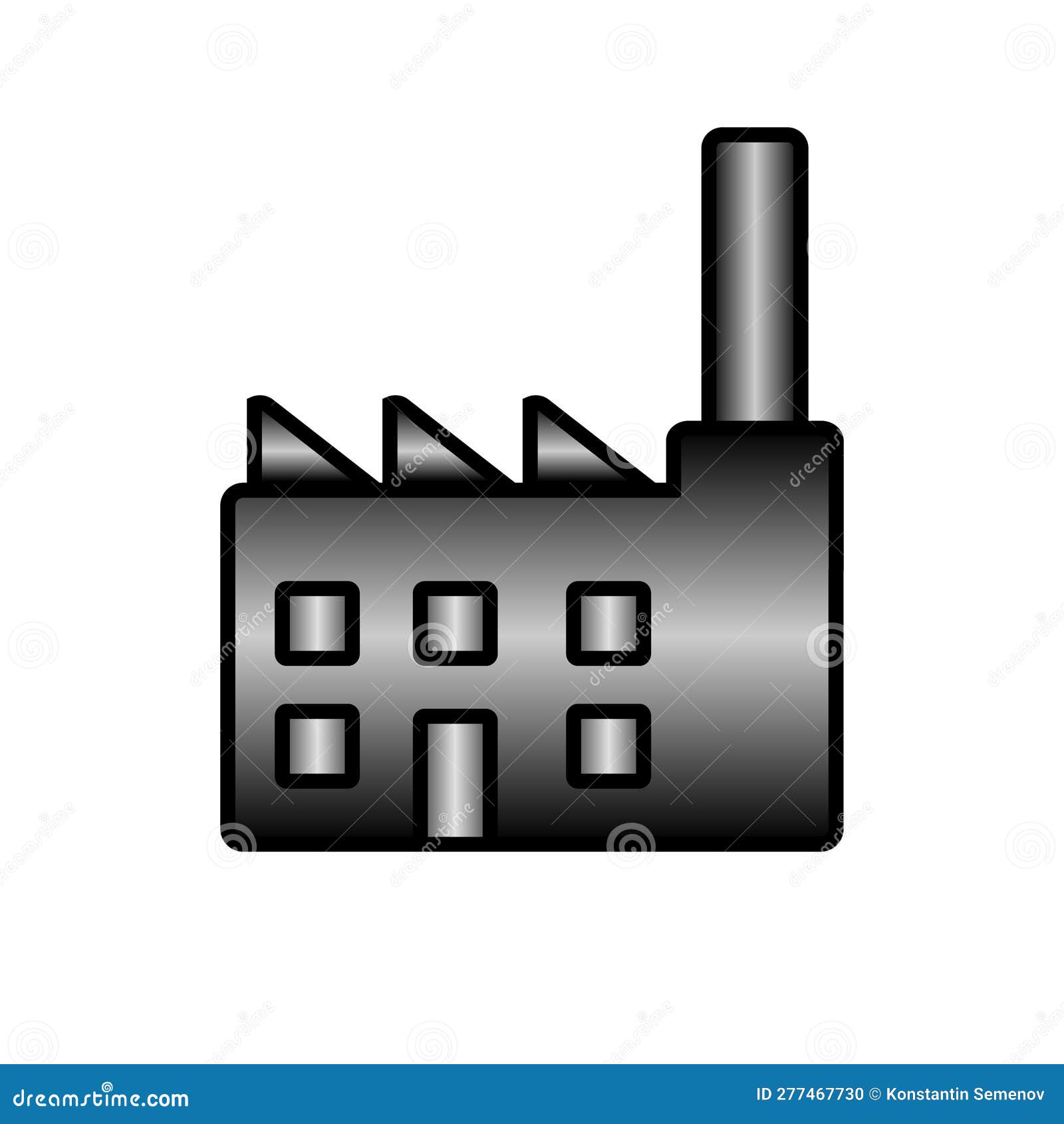 Factory icon on white stock vector. Illustration of white - 277467730