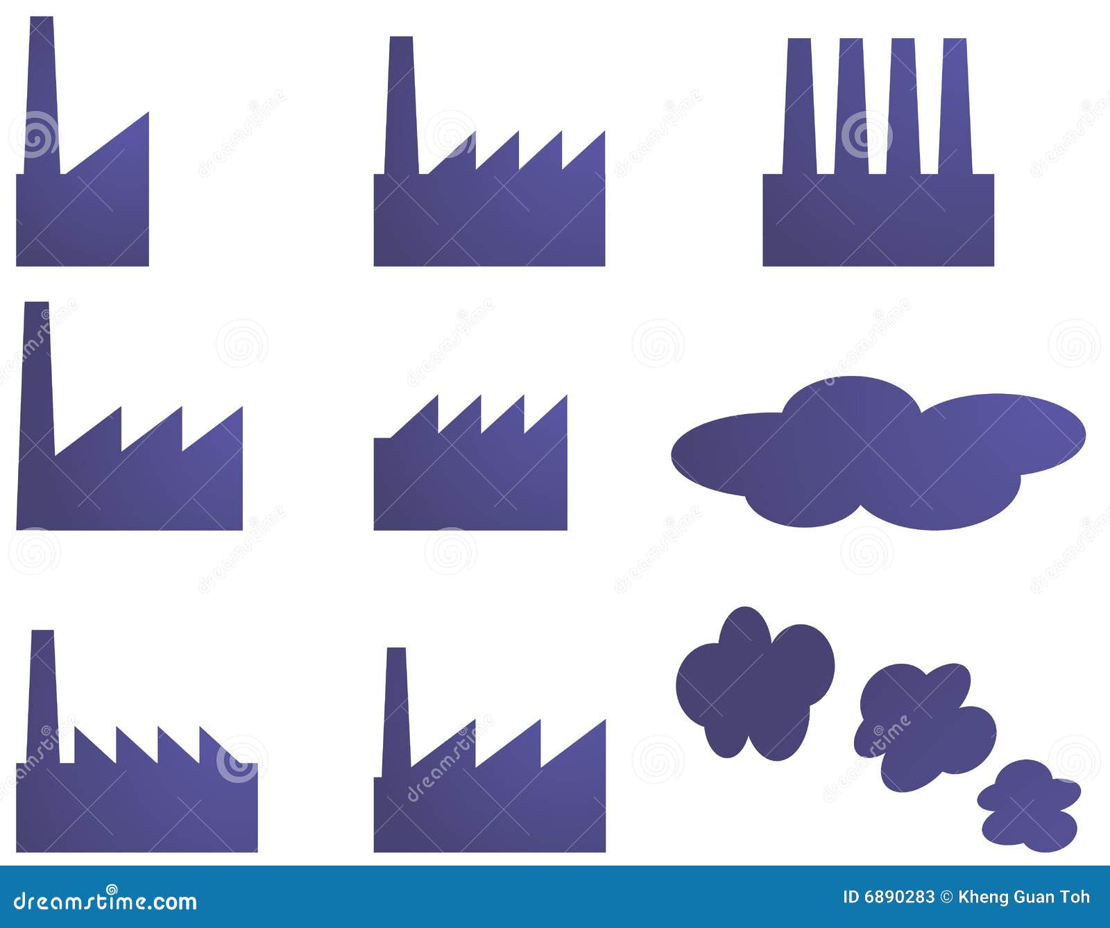 Factory icons stock vector. Illustration of process, diagram - 6890283