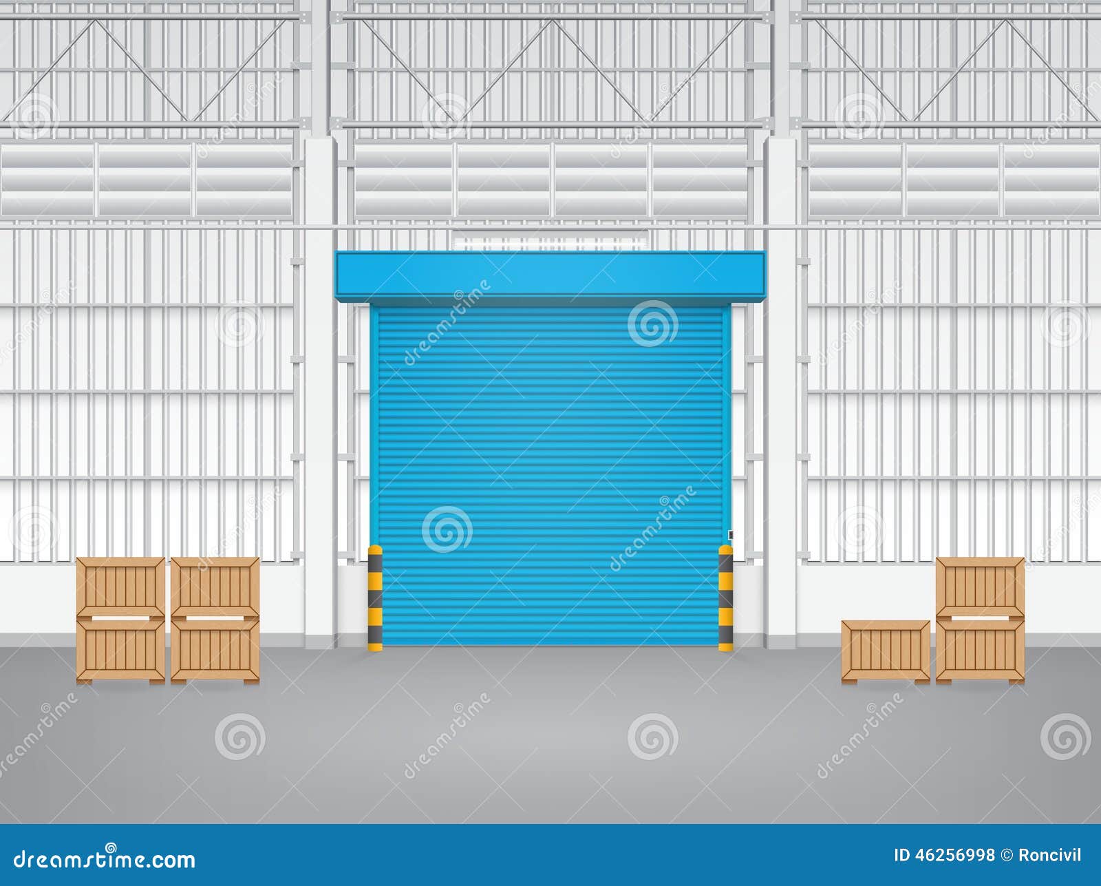 Factory stock vector. Illustration of clean, industrial - 46256998