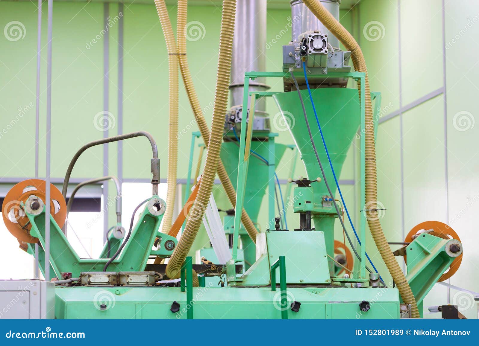 Factory and Industrial Concept. Technological Equipment at Factory ...