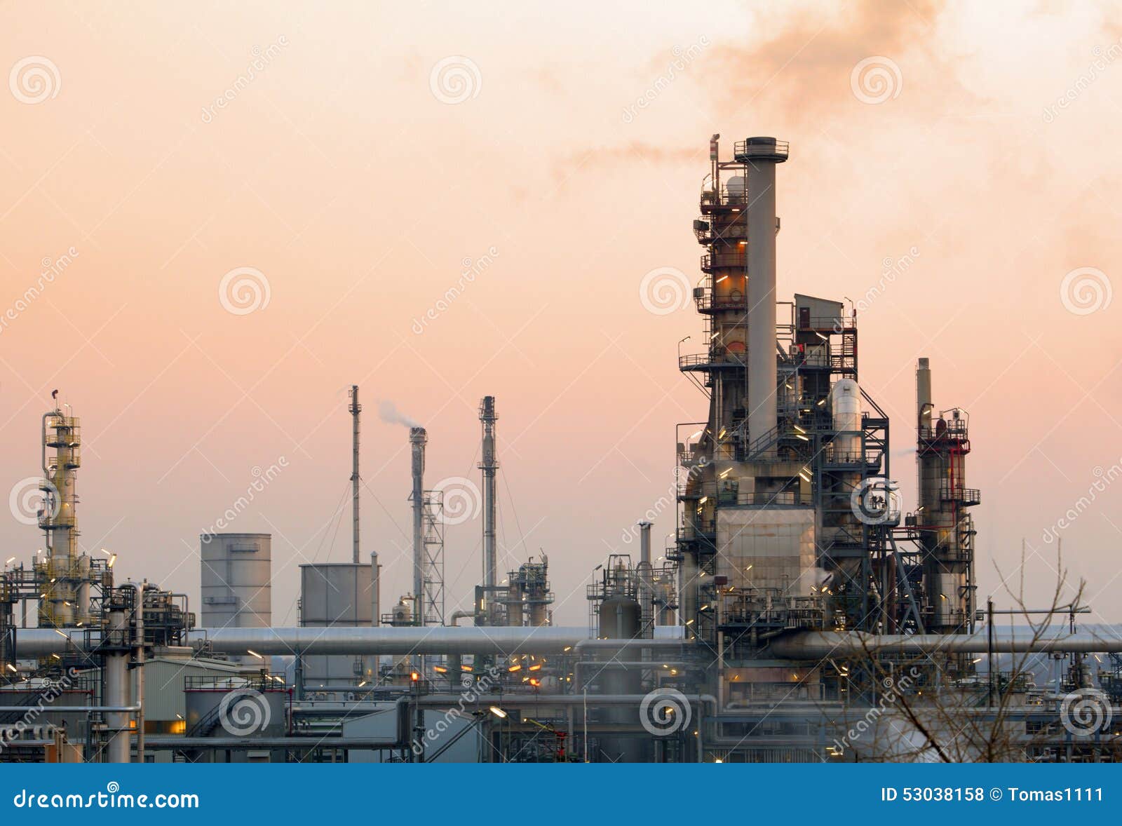 Factory, Industrial plant stock photo. Image of chemical - 53038158