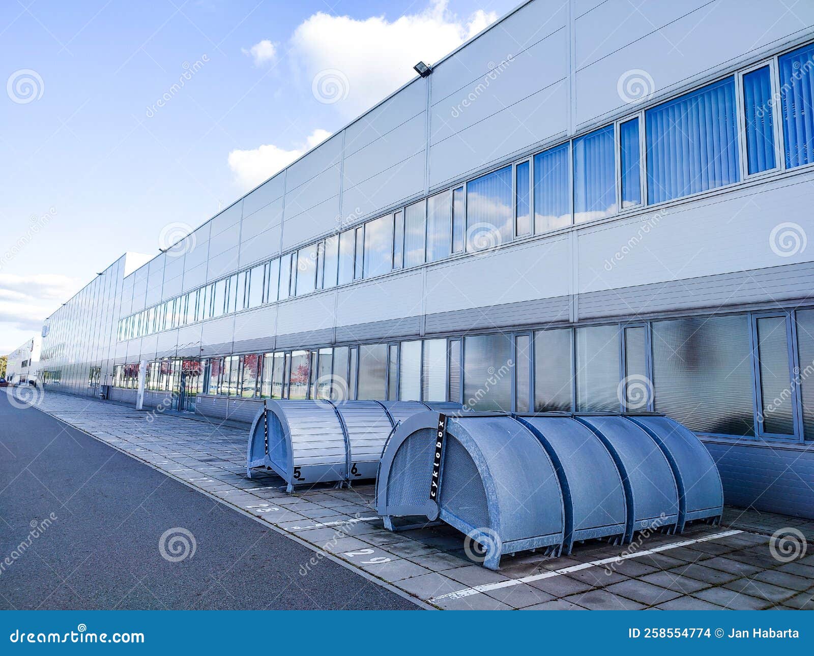 Factory in an Industrial Zone Stock Photo - Image of holder, windows ...