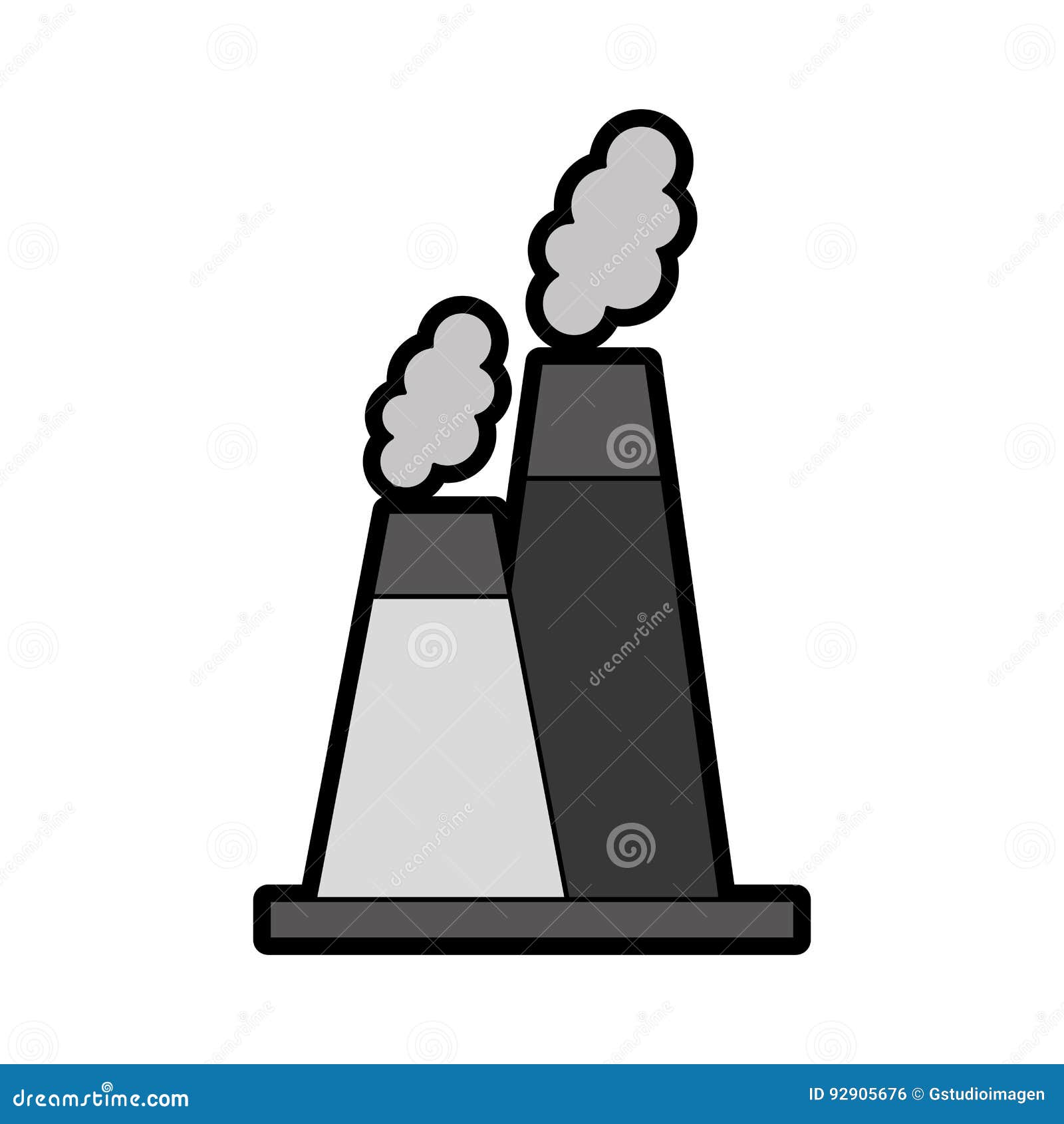 Factory Industry Chimney Icon Stock Vector - Illustration of graphic ...