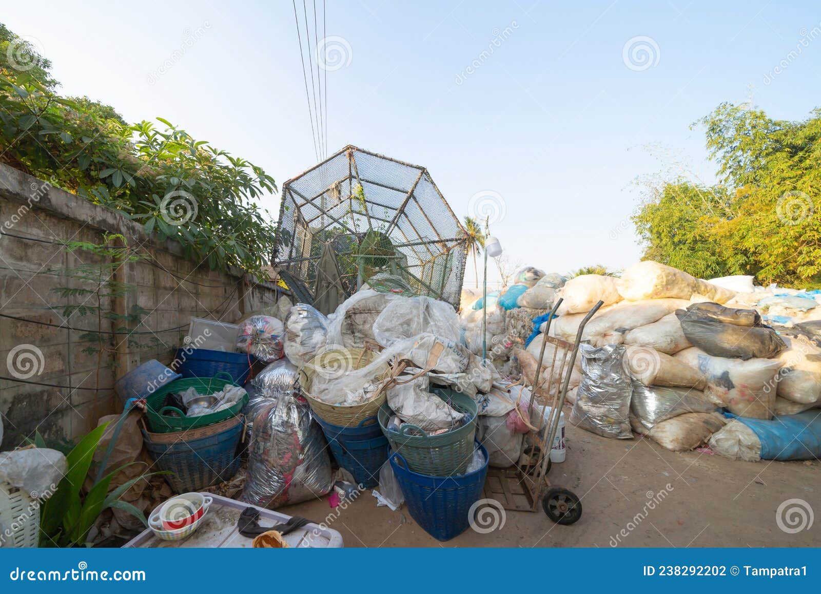 Factory Industry with Stack of Different Types of Large Garbage Dump ...