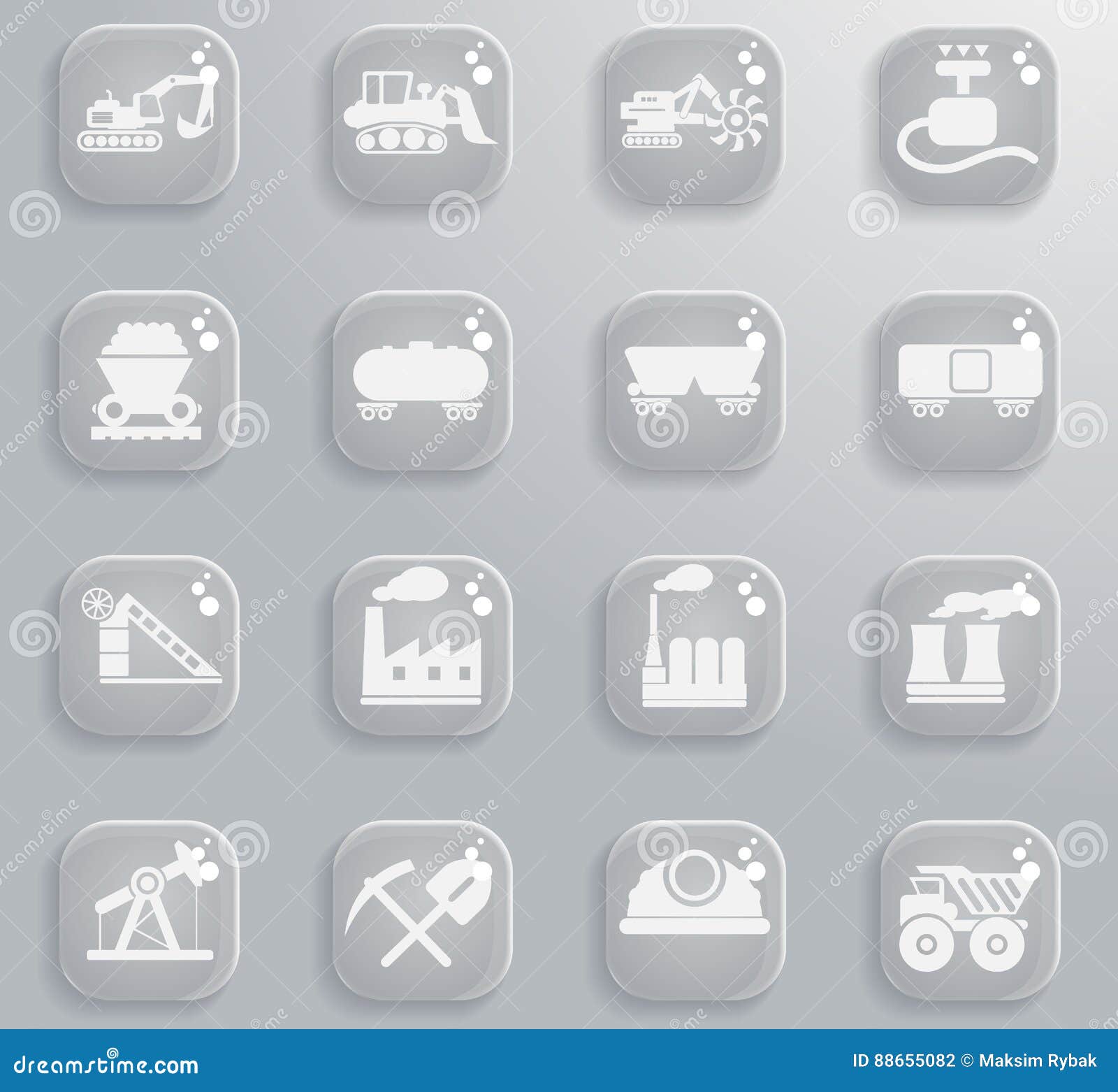 Factory and Industry Symbols Stock Illustration - Illustration of mover ...