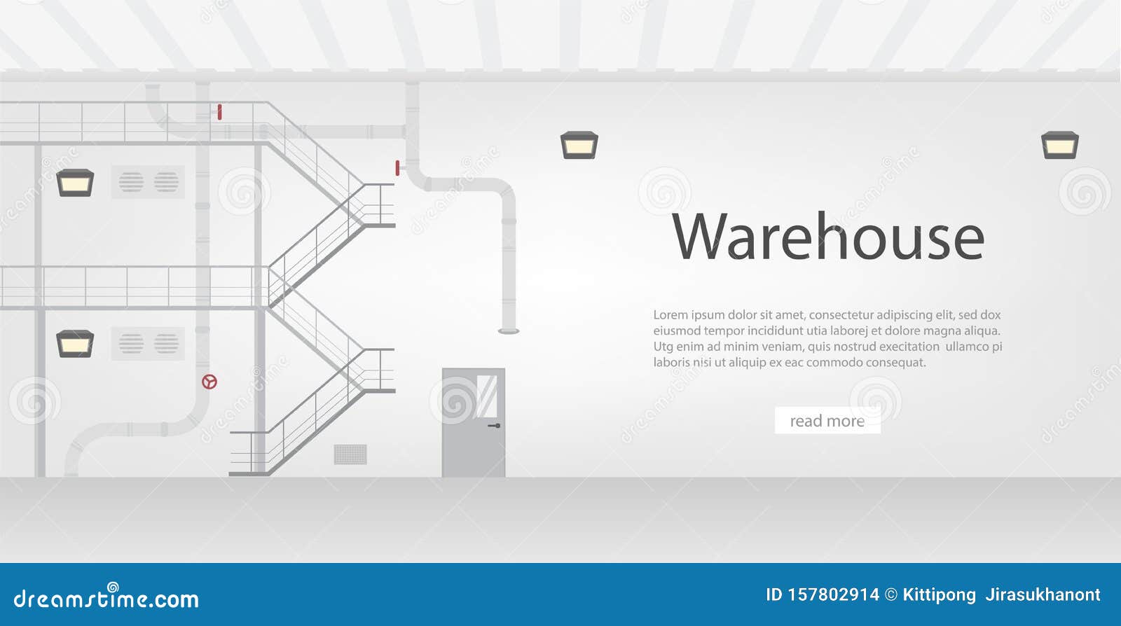 Factory interior banner stock vector. Illustration of light - 157802914