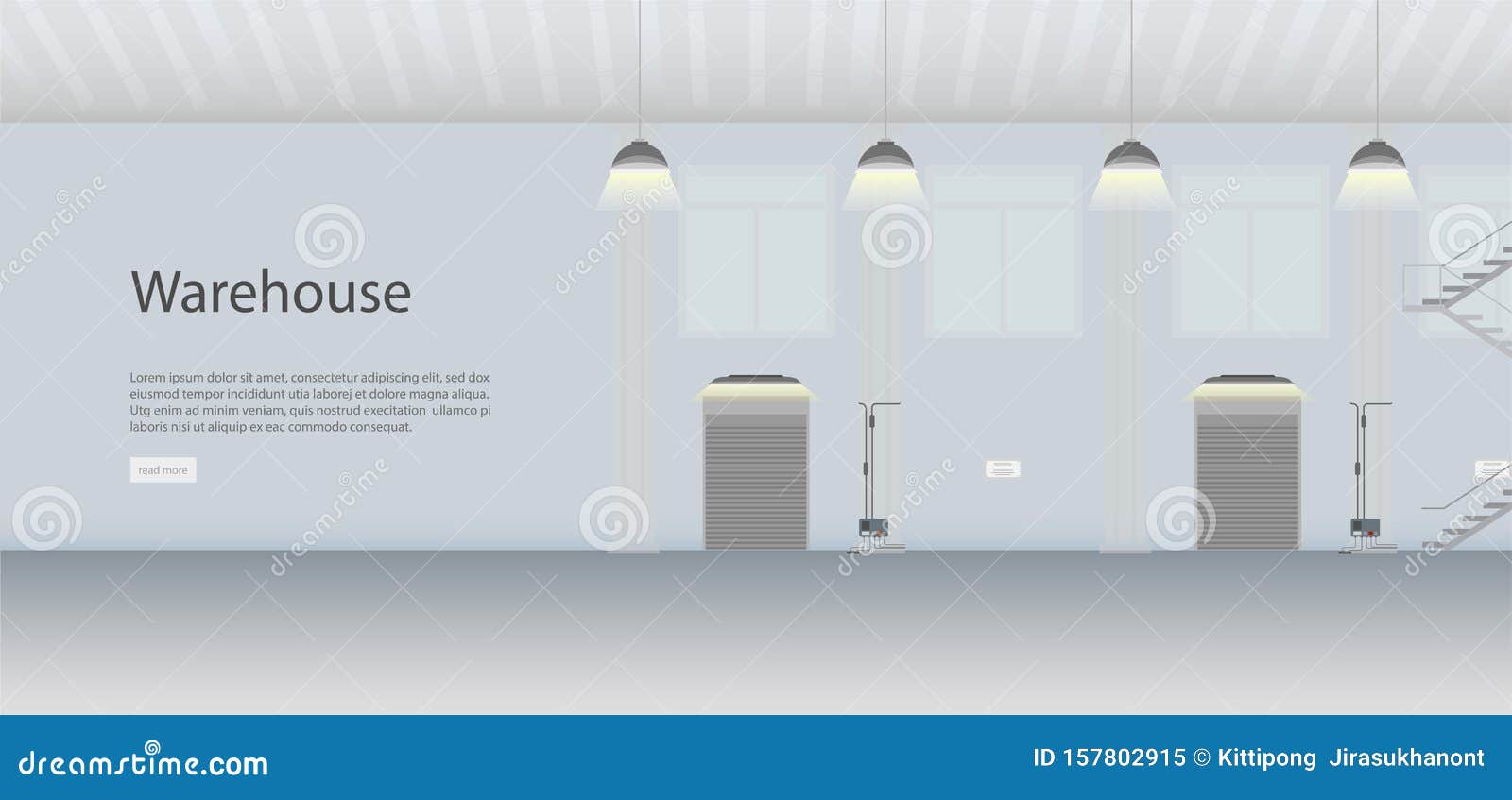 Factory interior banner stock vector. Illustration of building - 157802915