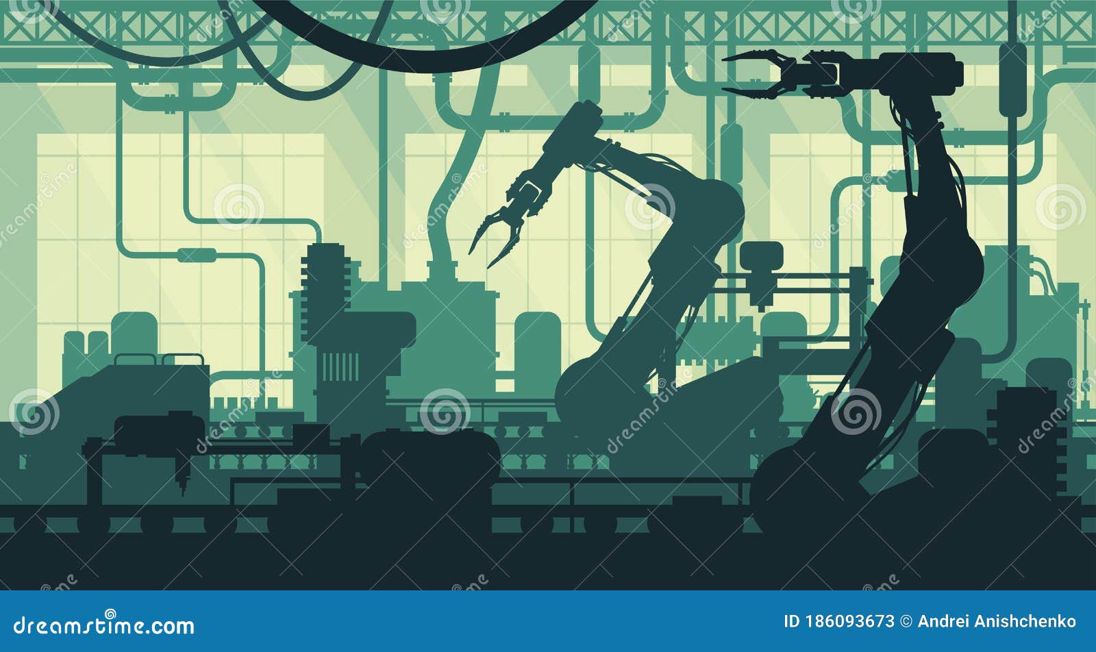 Factory Inside Illustration