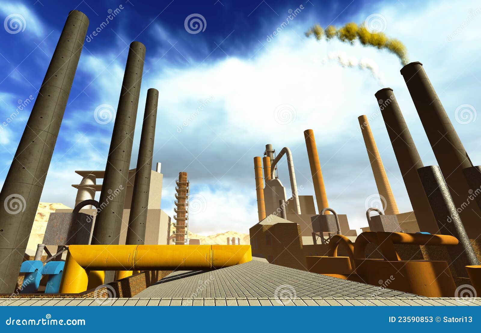 Factory in Iran stock illustration. Illustration of architecture - 23590853