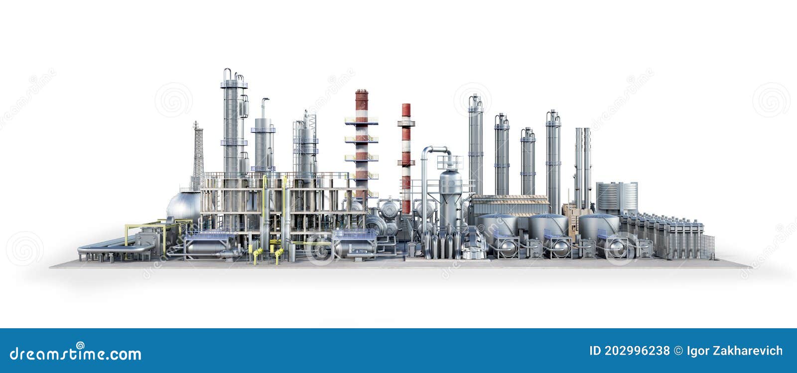 Factory. Isolated on White Background Stock Illustration - Illustration ...