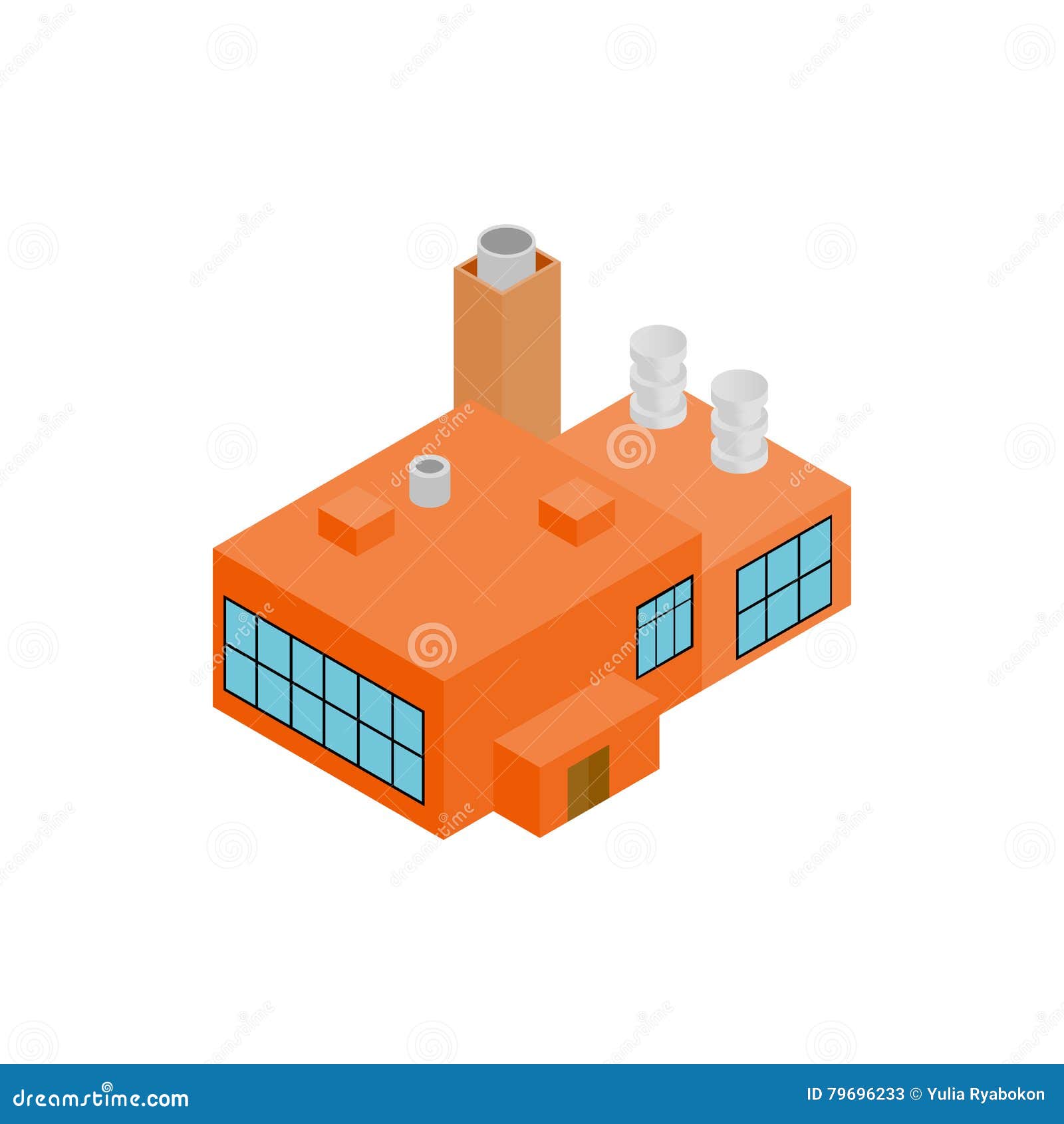 Factory isometric 3d icon stock vector. Illustration of industrial ...