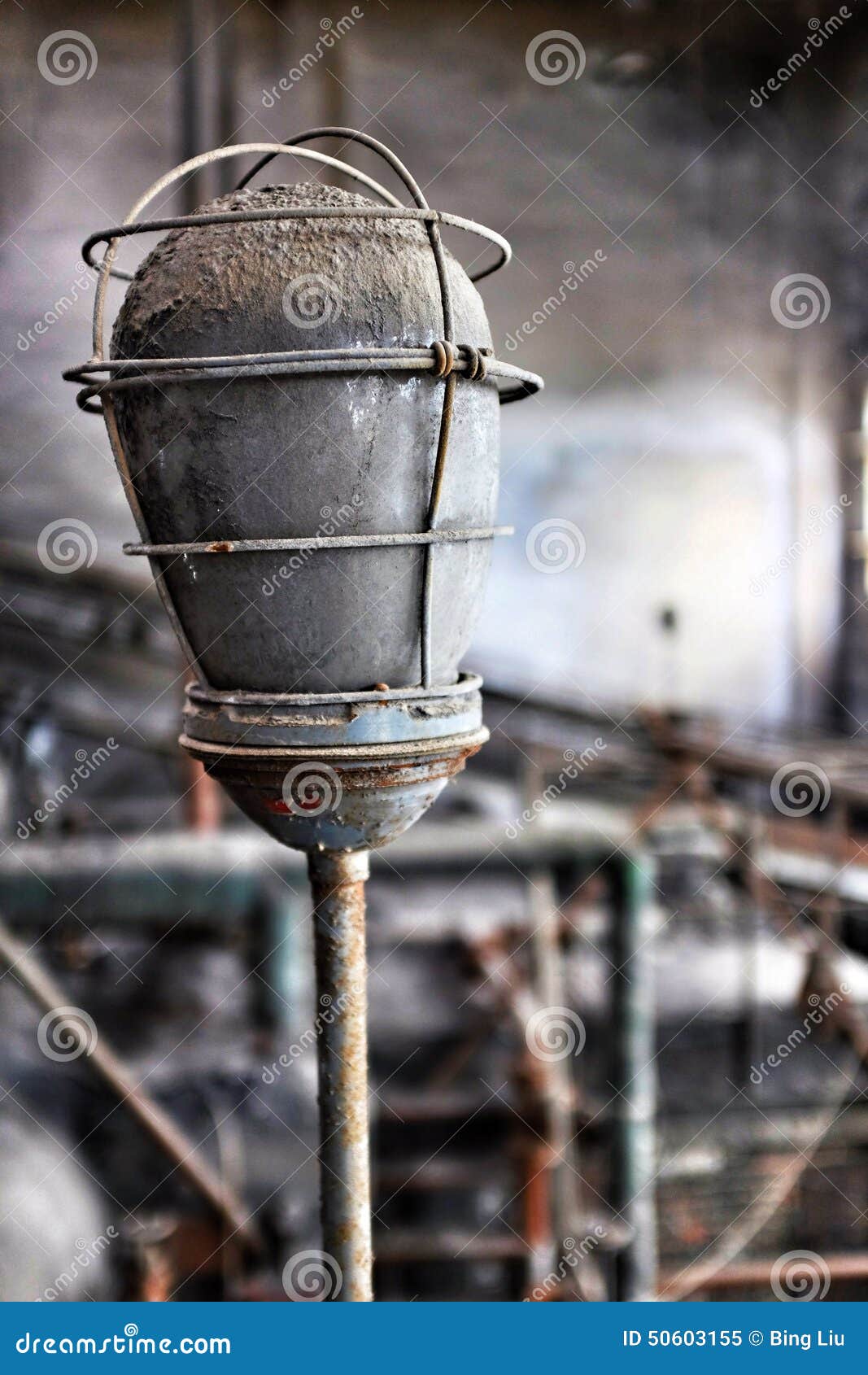 Factory lamp stock image. Image of damaged, bulb, factory - 50603155