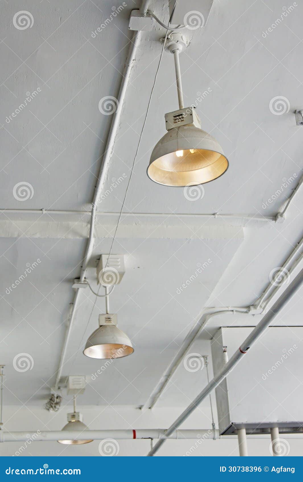 Factory lamps stock photo. Image of background, factory - 30738396