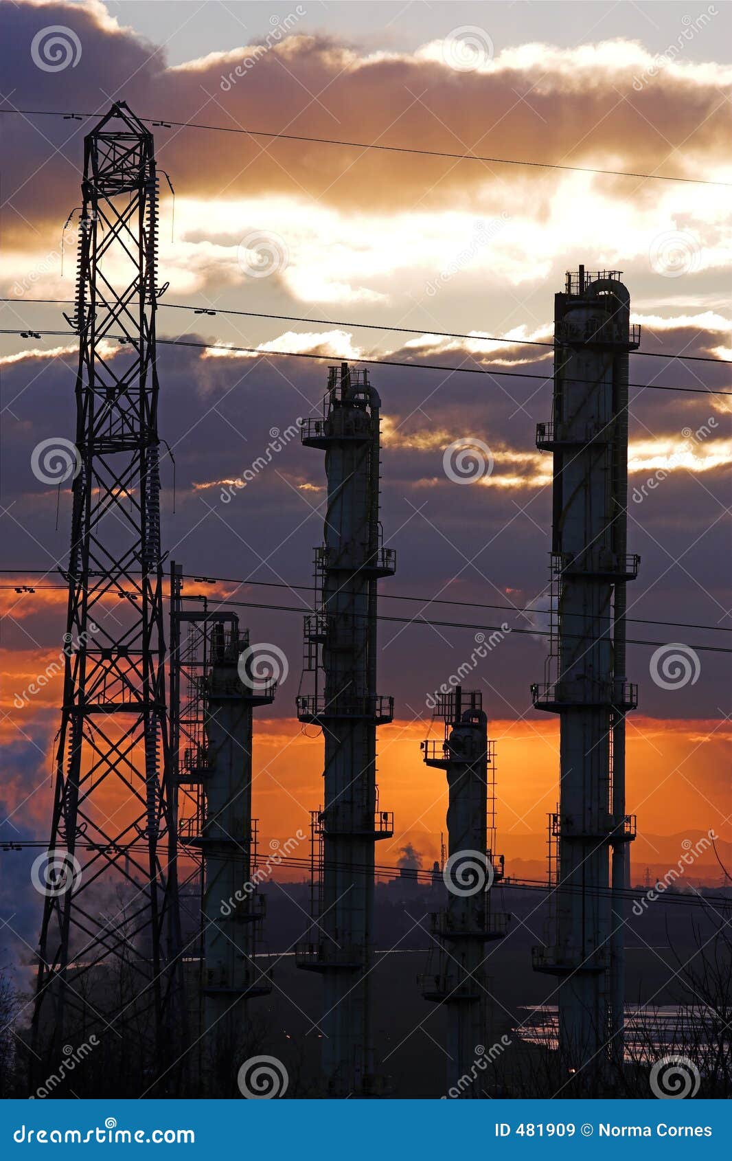 Factory landscape 2 stock image. Image of belch, pollute - 481909