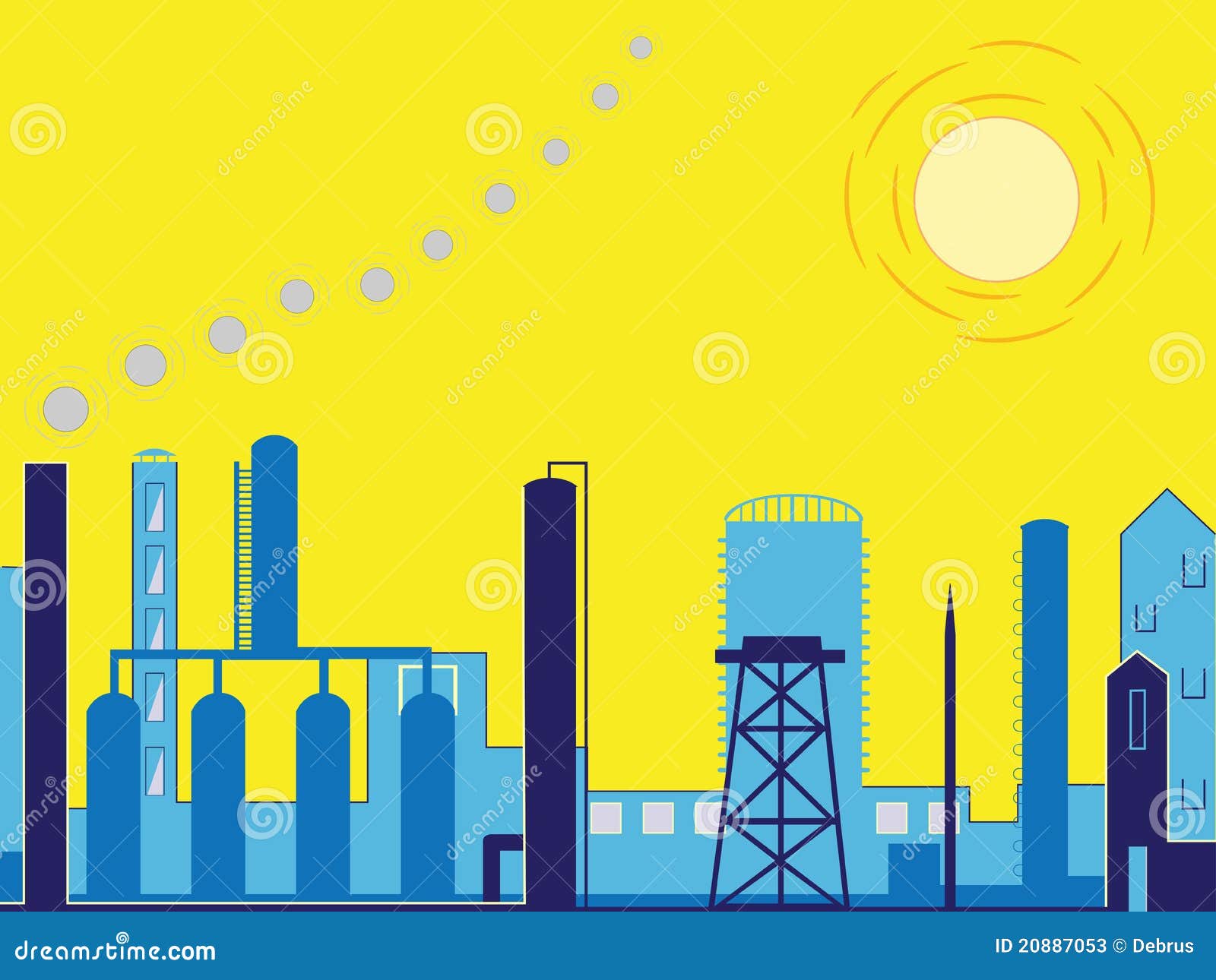 Factory Landscape stock vector. Illustration of abstract - 20887053