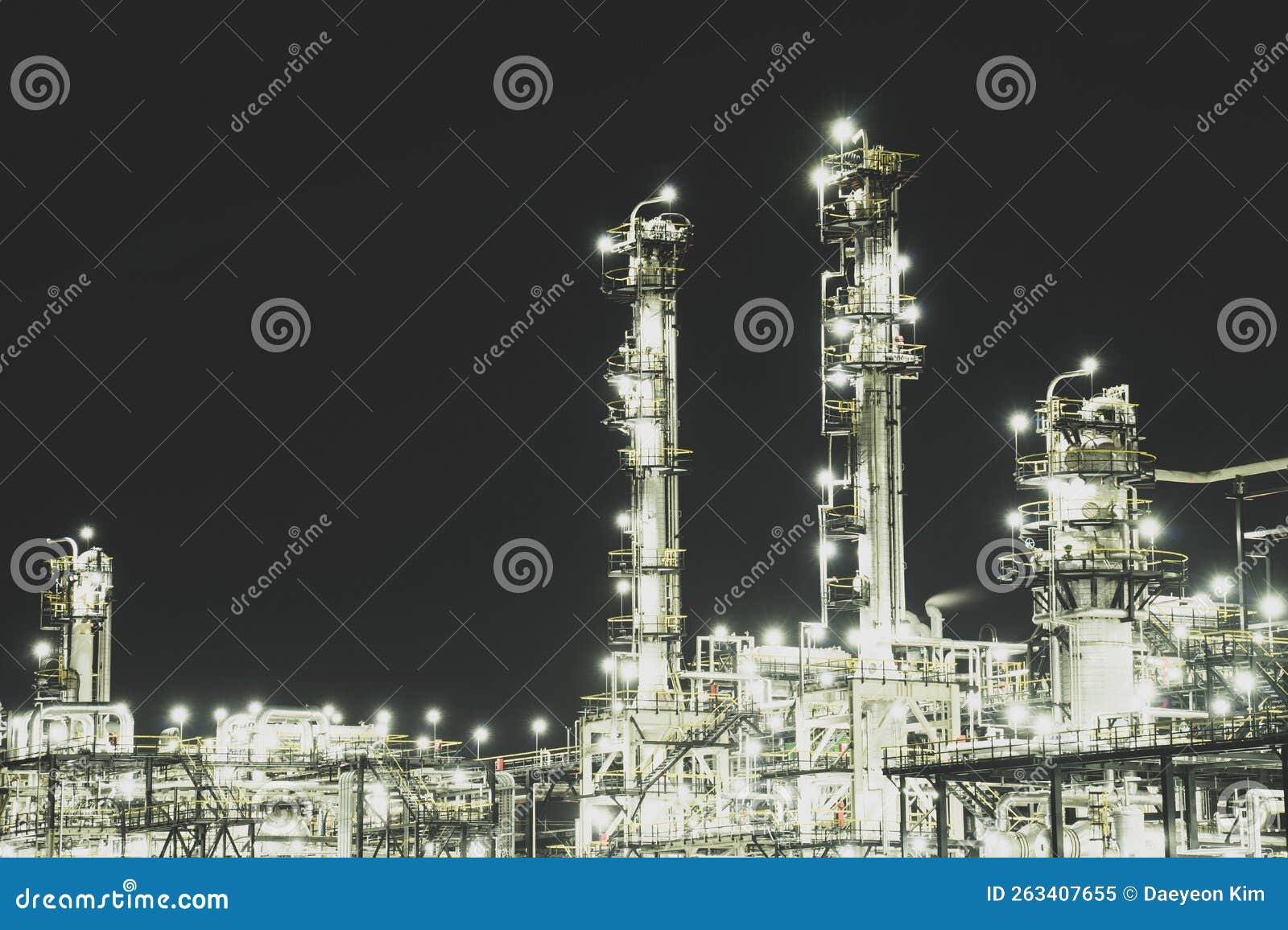 Factory Landscape in Ulsan, Korea Stock Image - Image of city, skyline ...