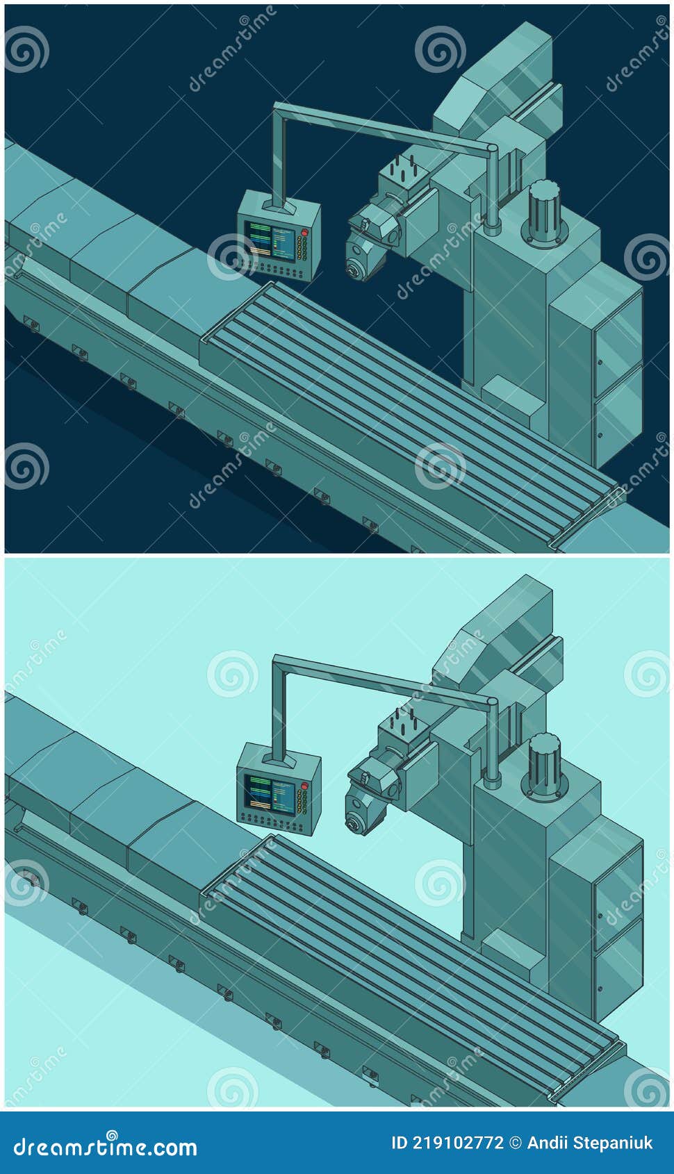 Factory Line and Control Panel Illustrations Stock Vector ...