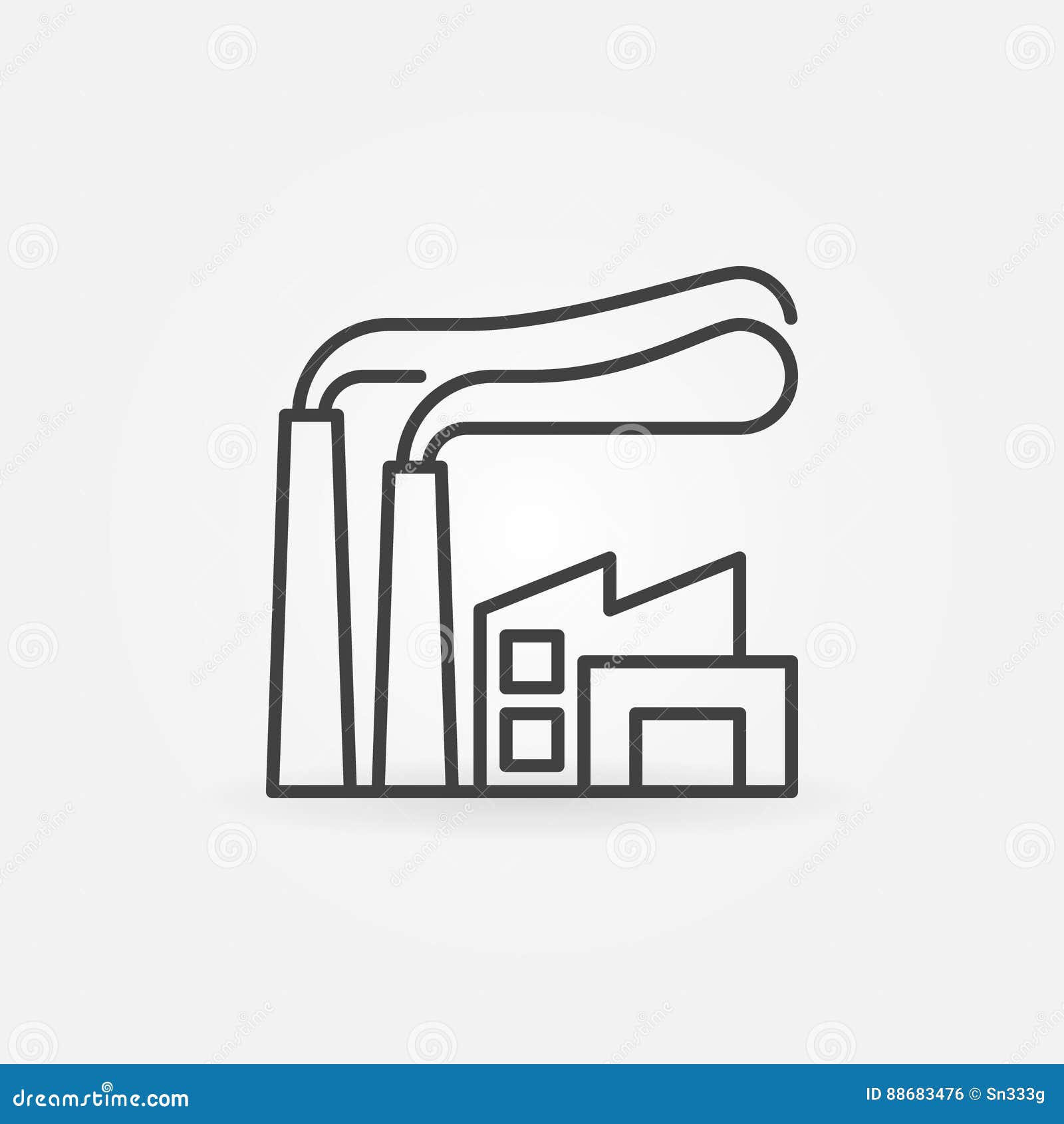 Factory line icon stock vector. Illustration of chemical - 88683476