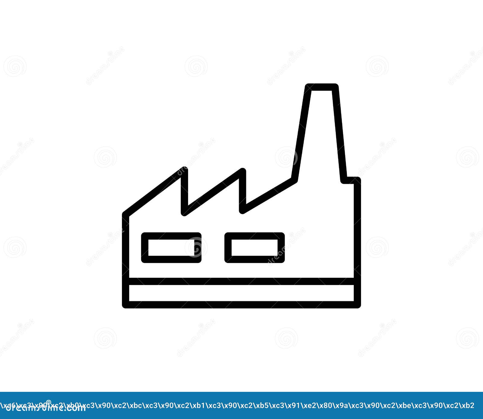 Factory line icon stock illustration. Illustration of electricity ...