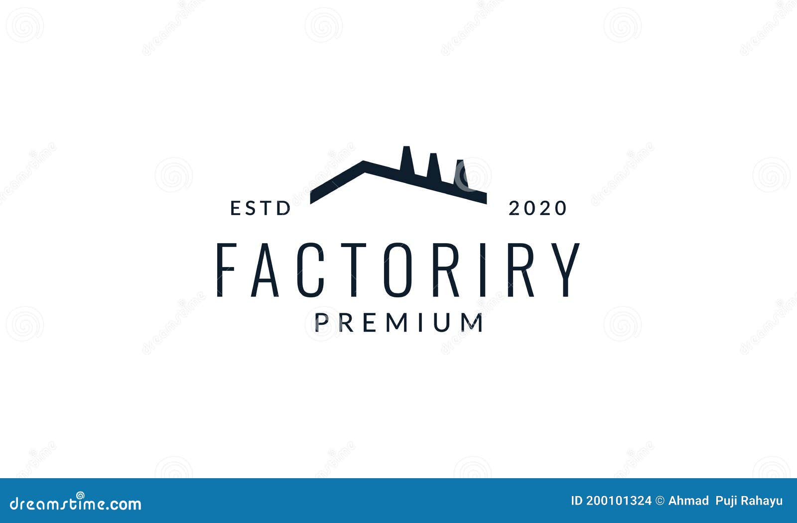 Factory Line Outline Simple Logo Vector Icon Illustration Stock Vector ...