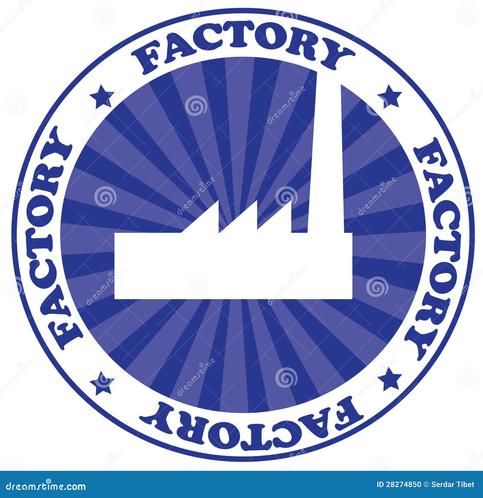 Factory logo stock vector. Illustration of isolated, industry - 28274850