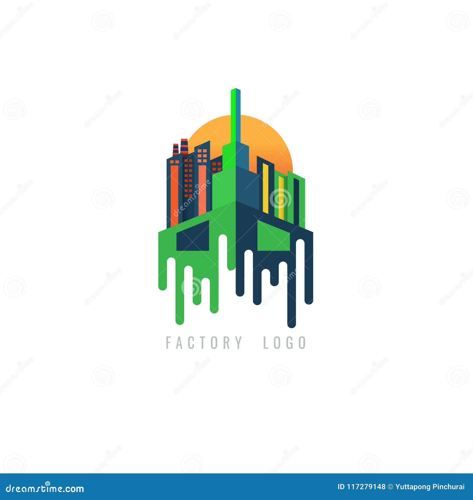 Factory Logo Creative Concept for Web. Graphic Representation of Stock ...