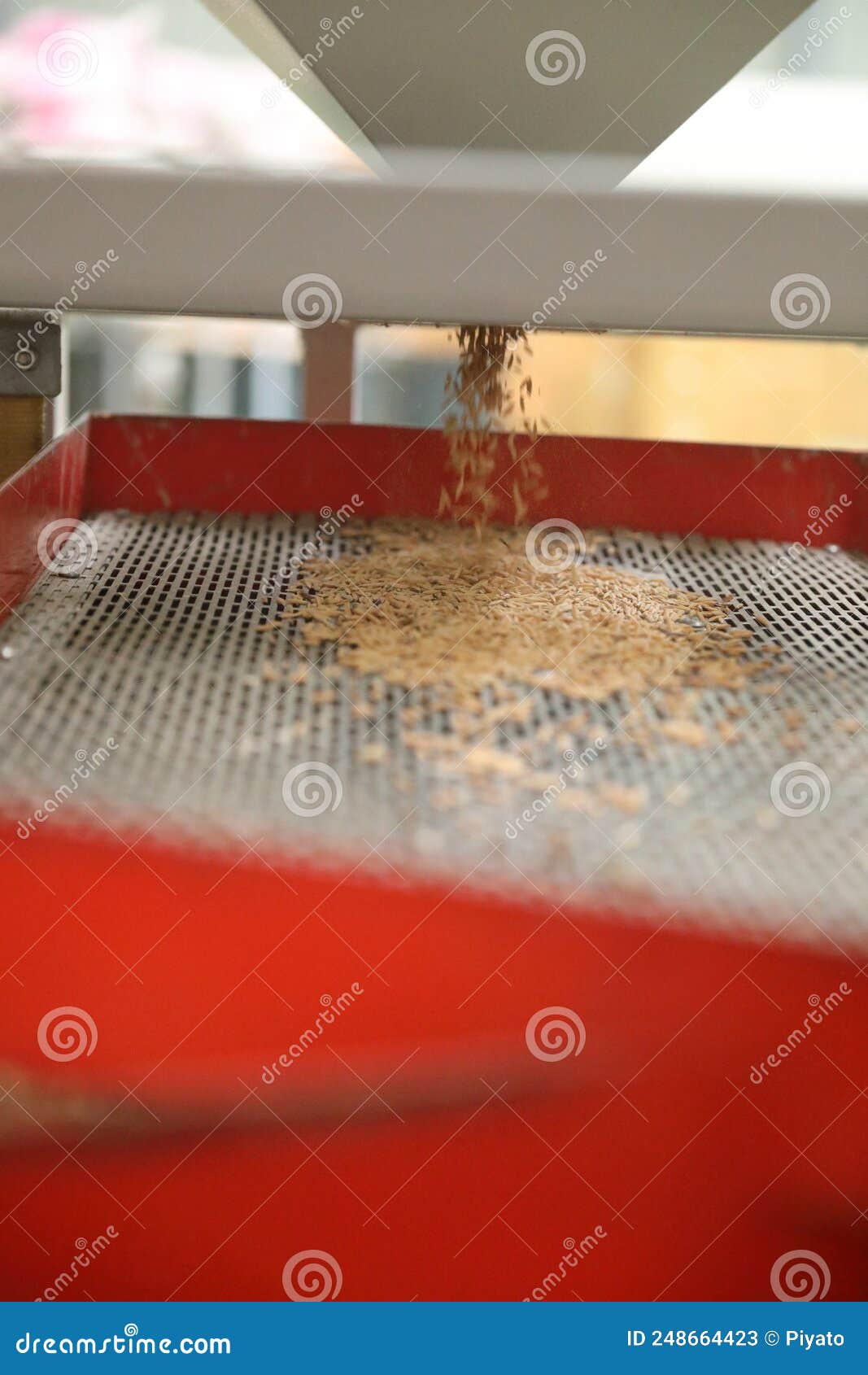 Factory Machine Milling Rice in Close Up Stock Image - Image of nature ...