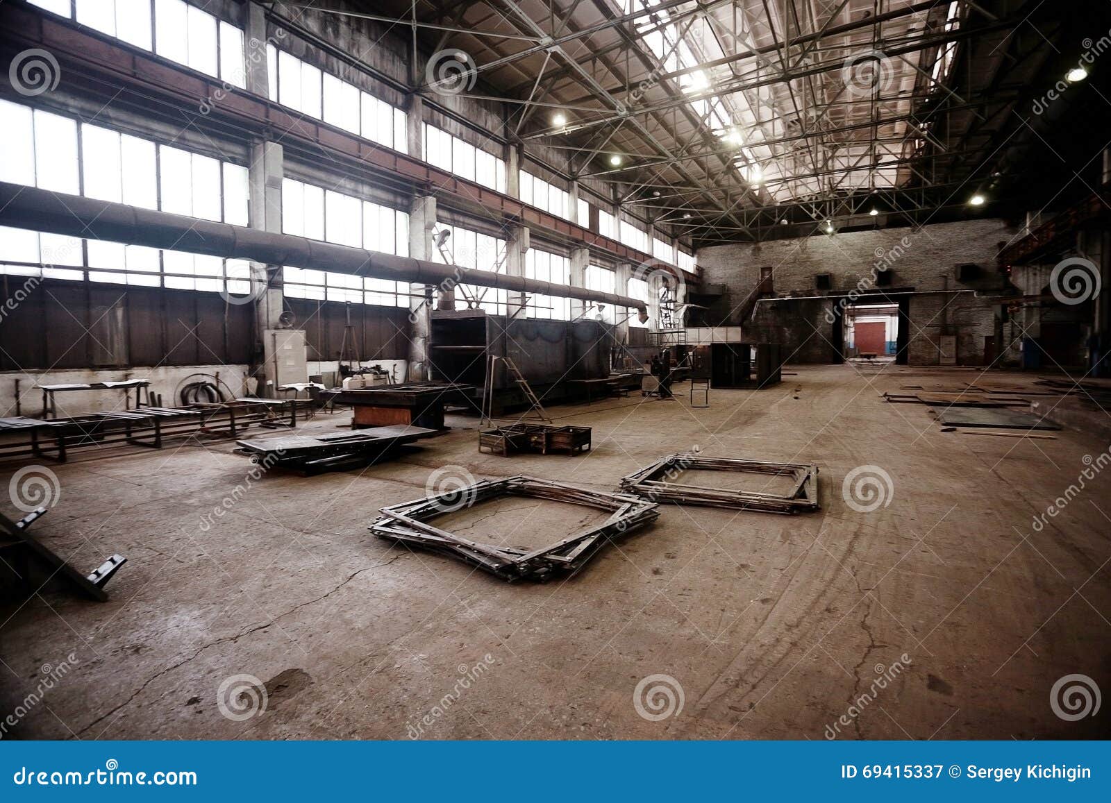 Factory with Machine in Room Stock Image - Image of control, empty ...