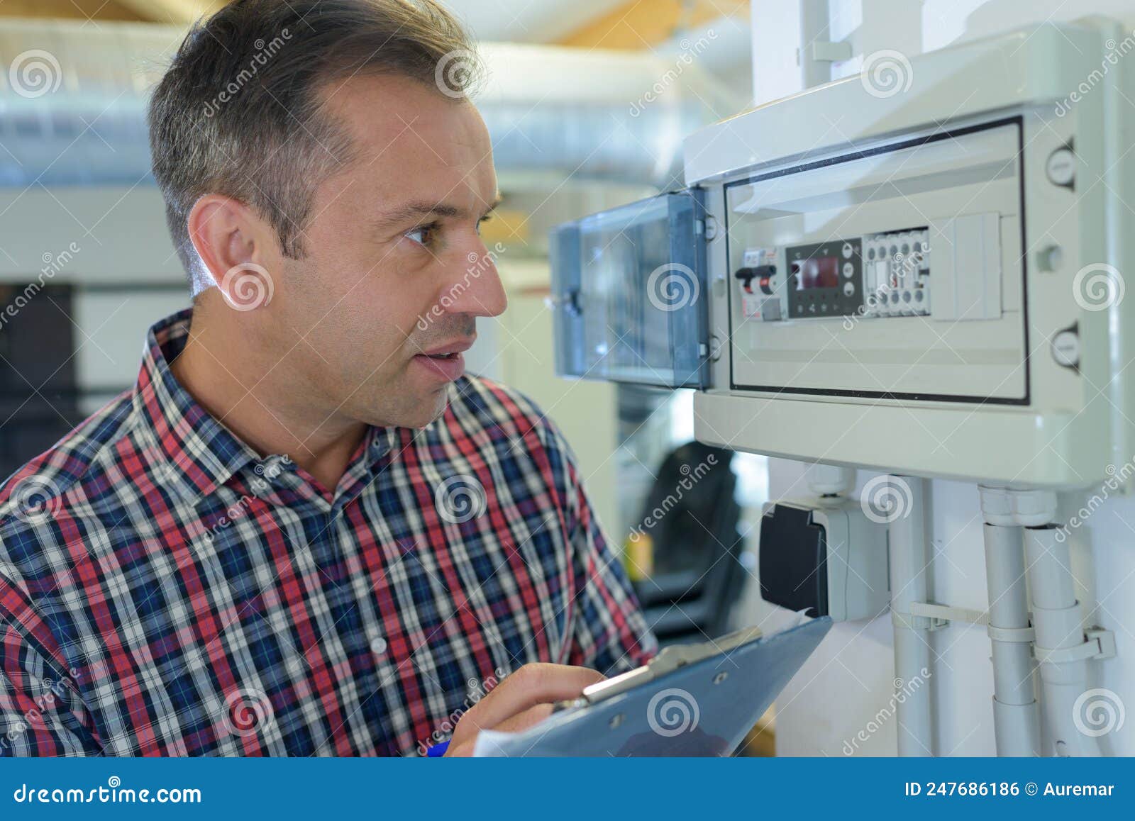 Factory Machinery Safety Inspection Stock Photo - Image of presenting ...