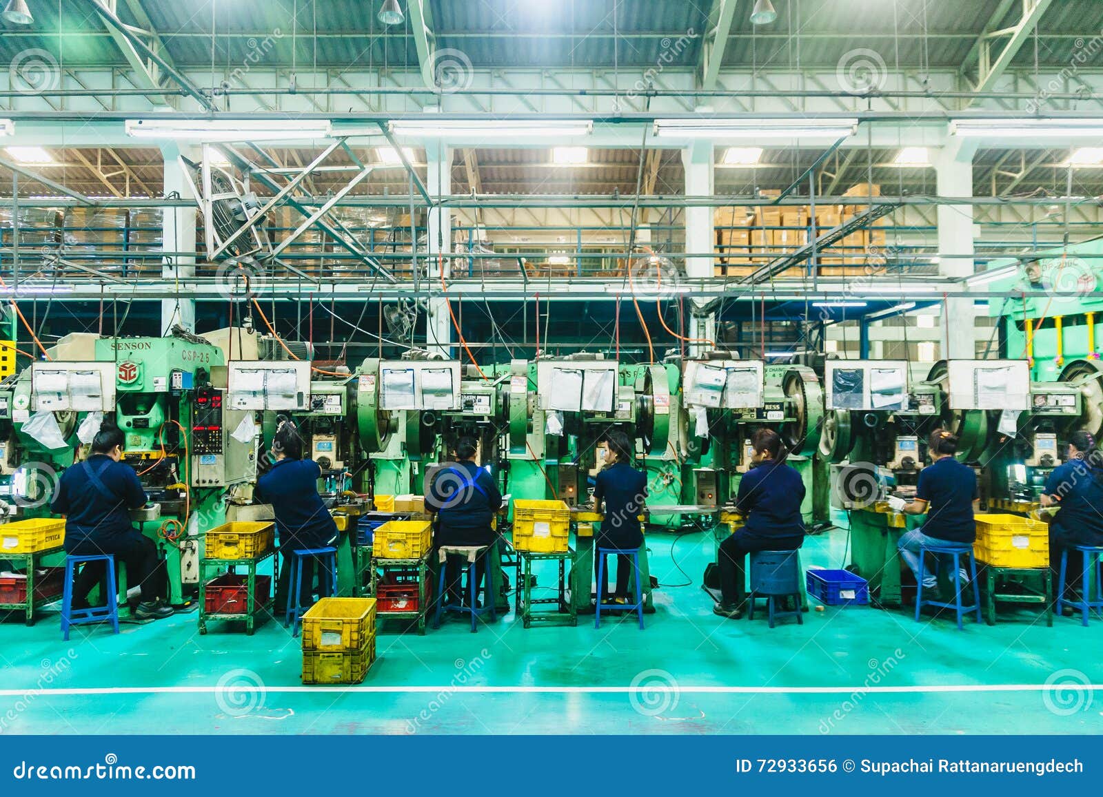 Factory with machines editorial photo. Image of inside - 72933656