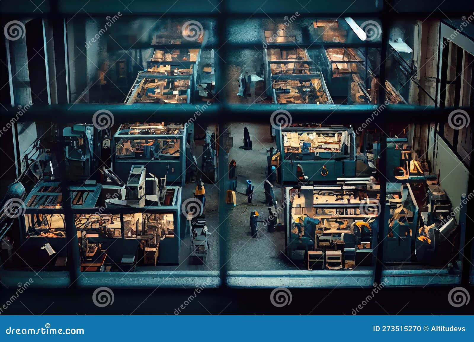 Factory, with Machines and Workers Producing Plastic Windows in Large ...